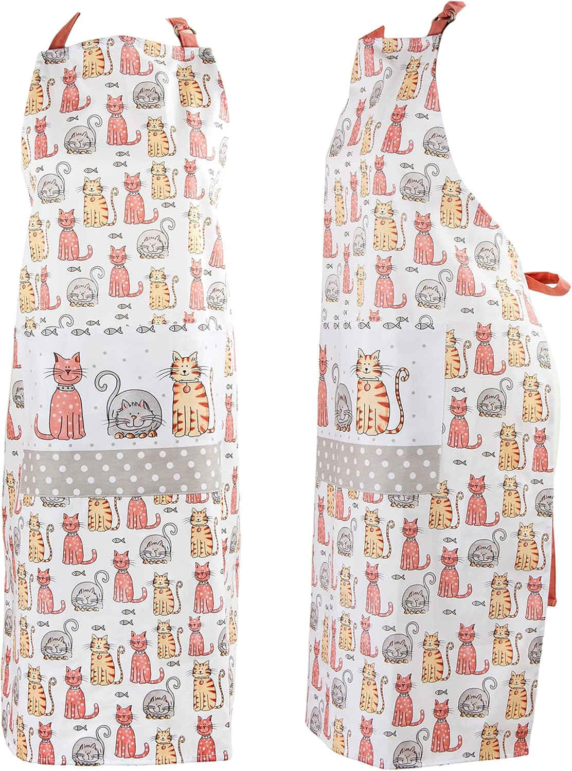 SPOTTED DOG GIFT COMPANY Cat Apron for Women, Kitchen Cooking Apron ...