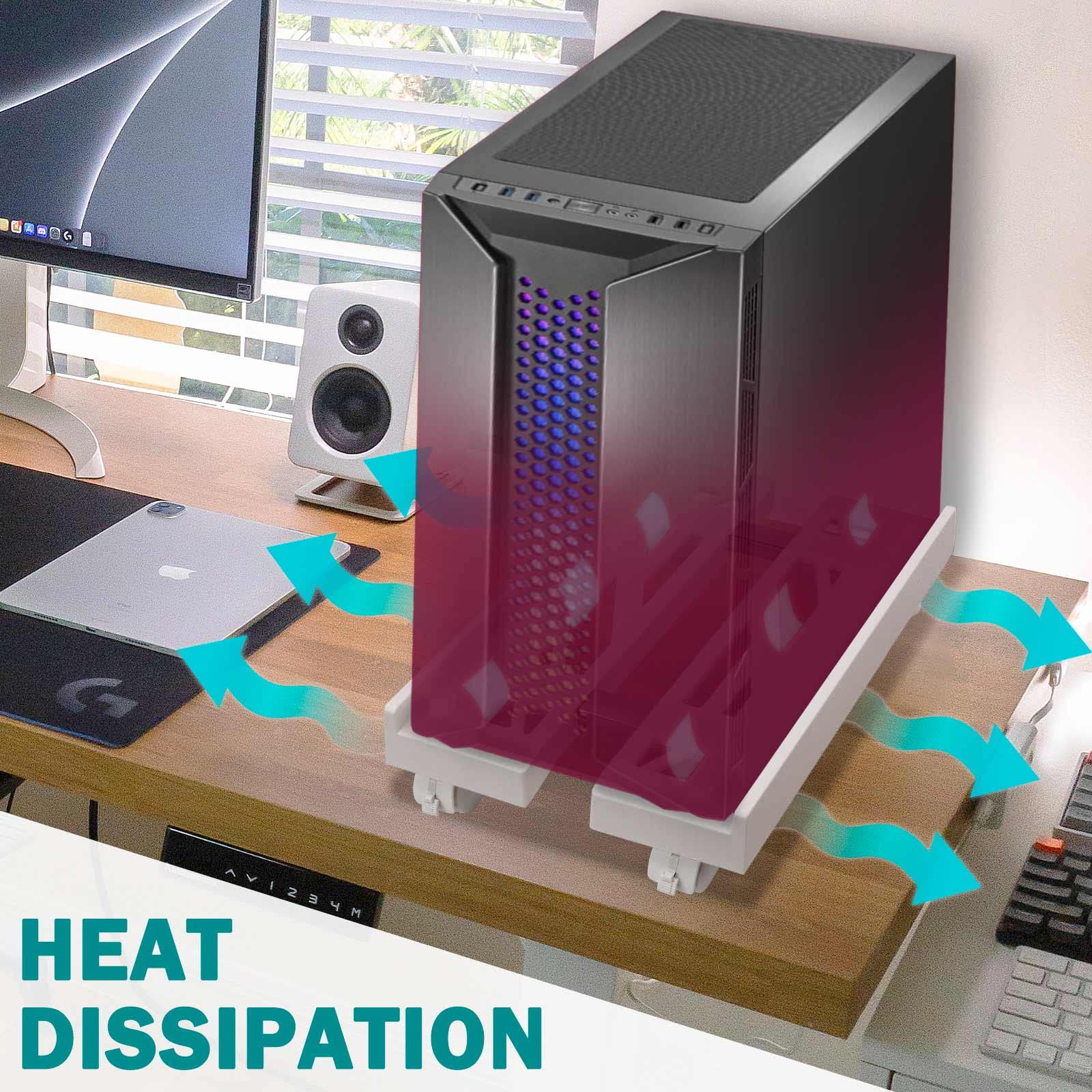 Snapklik.com : Seloom PC Stand Computer Tower Stand, Adjustable Mobile ...