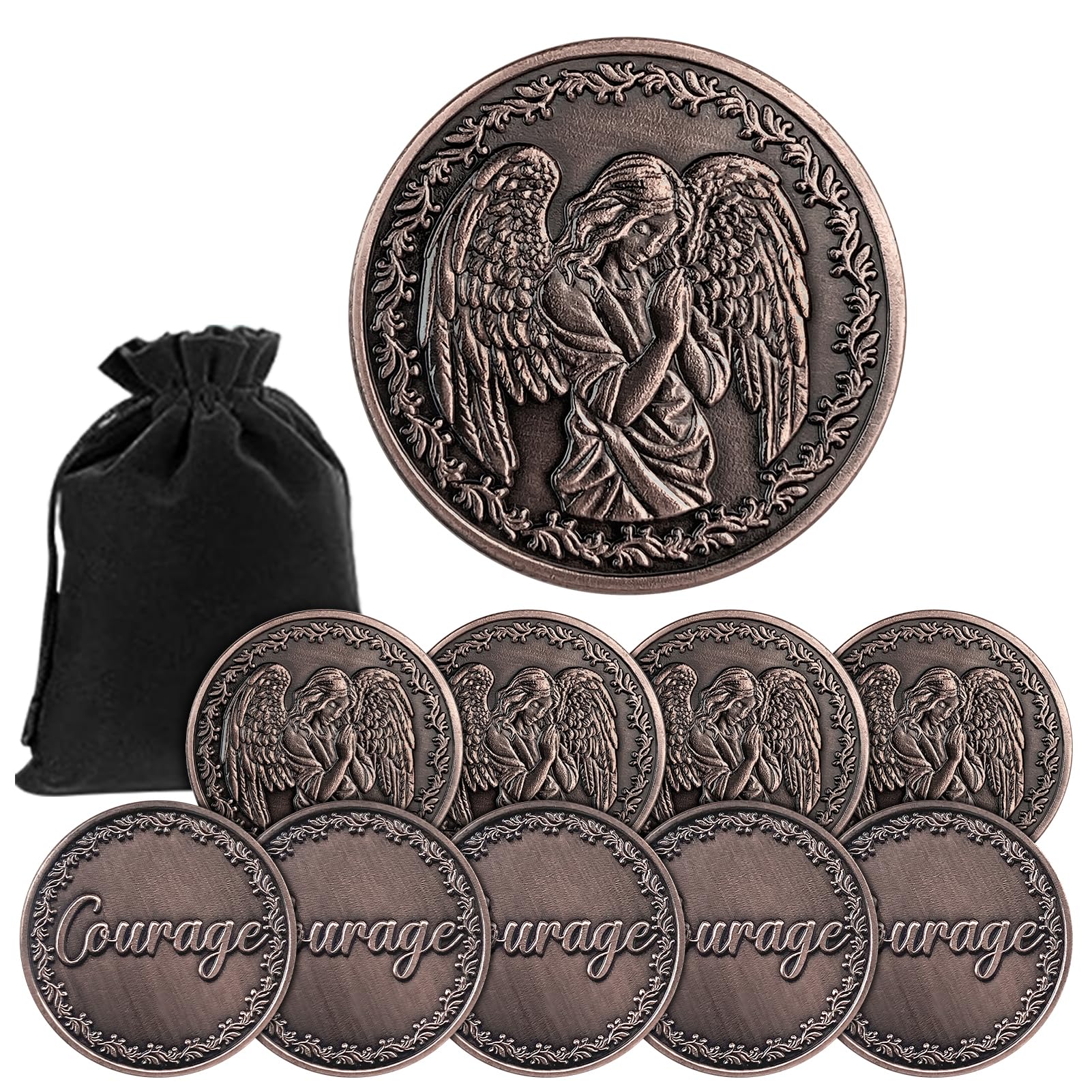 Amazon.com: 10 Pcs Guardian Angel Pocket Token Coins Christian Gift ...