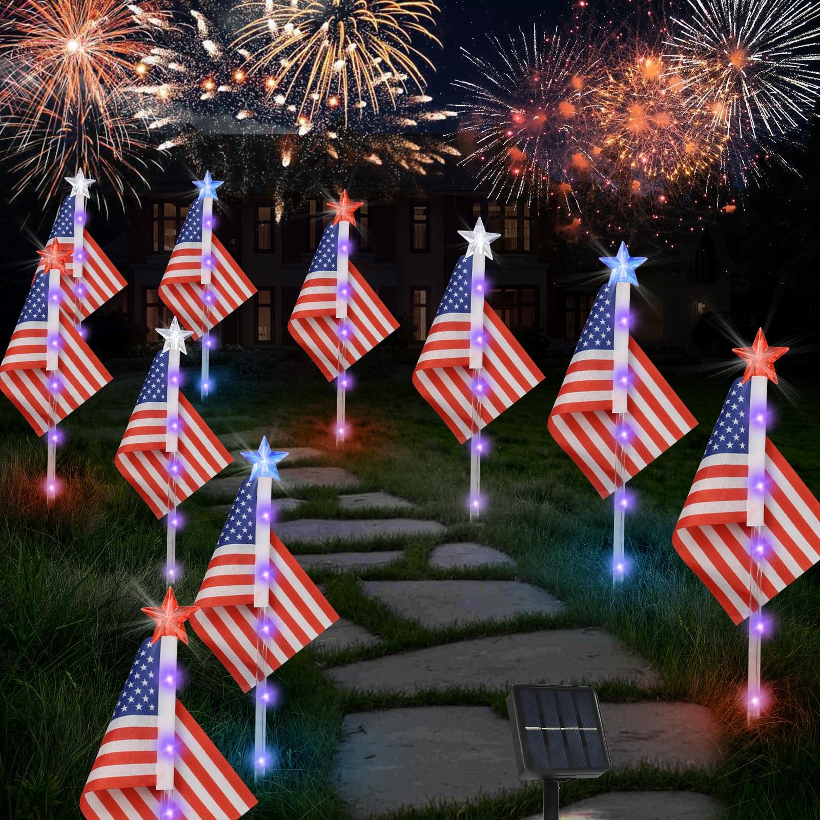 Amazon.com : X-GiftKey 4th of July Decorations Outdoor American Flag ...