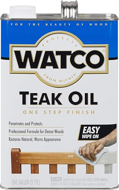 1 gal Rust-Oleum 67131 Clear Watco Teak Oil Finish - Household Wood ...