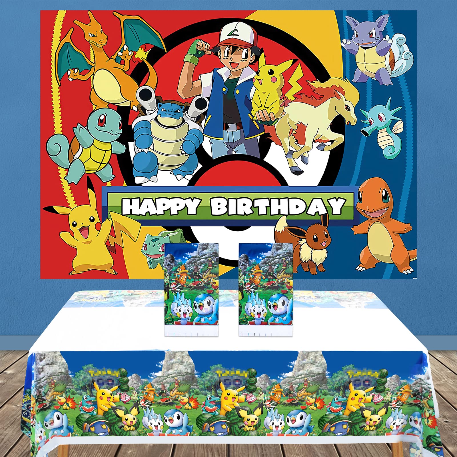 Buy Cartoon Birthday Party Supplies, Happy Birthday Background for ...