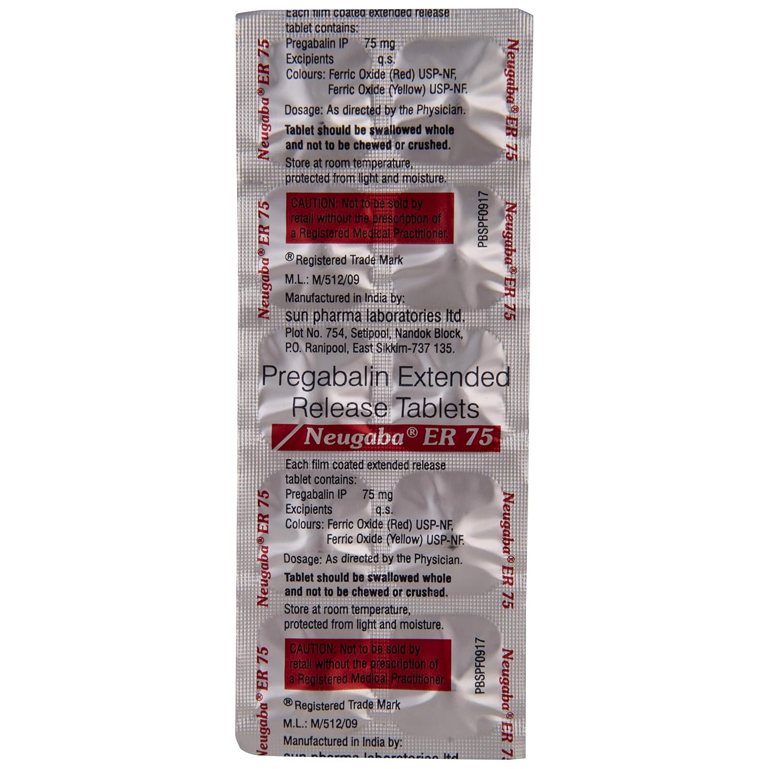 Neugaba ER 75 - Strip of 10 Tablets : Amazon.in: Health & Personal Care