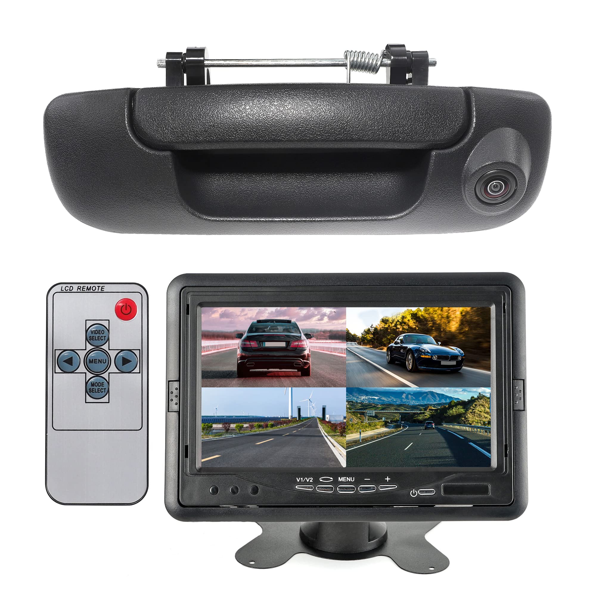 Amazon.com: EWAY Tailgate Handle Backup Camera 7 Inch TFT LCD Monitor ...