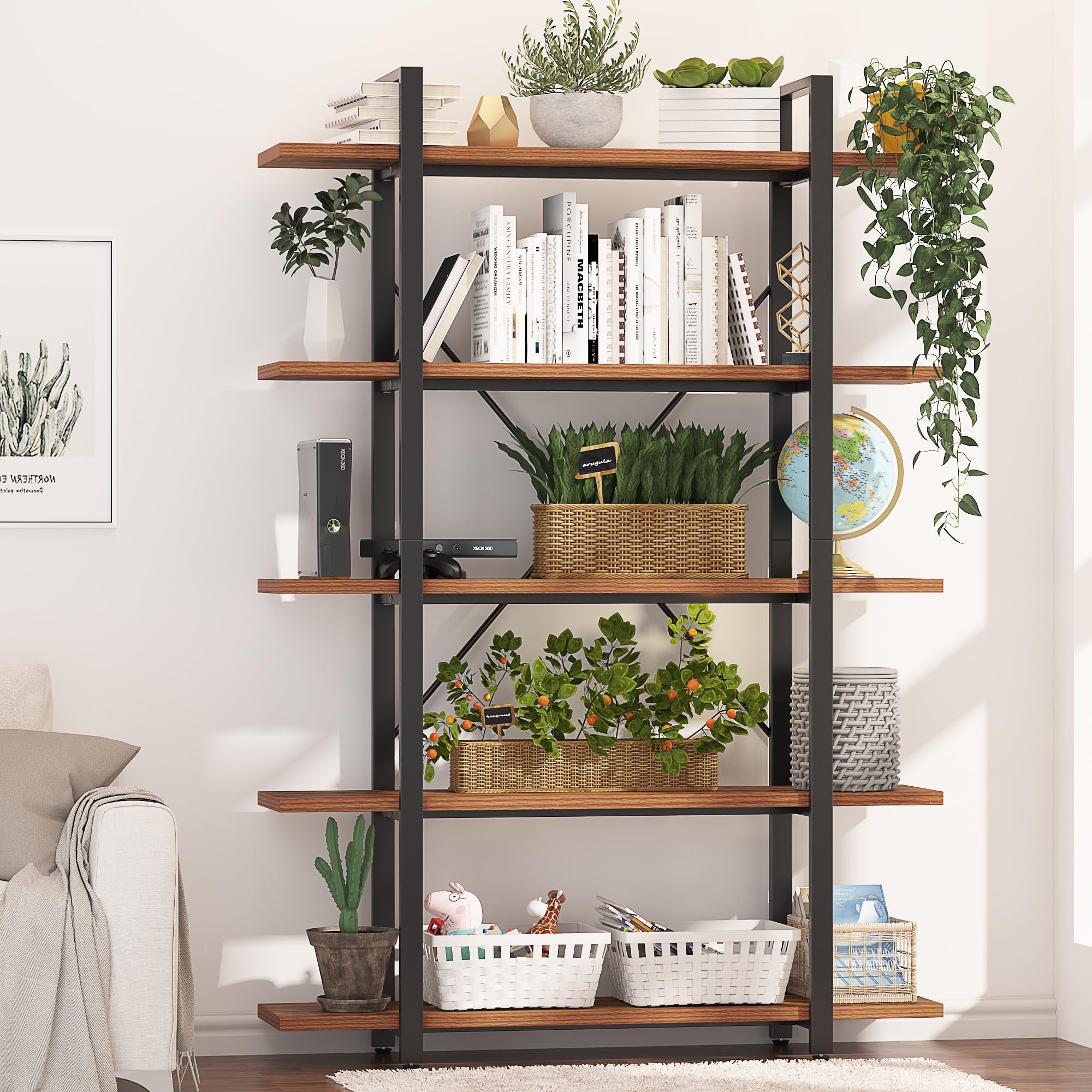 Amazon.com: Coaster Furniture Analiese Rustic Industrial 4 Shelf ...