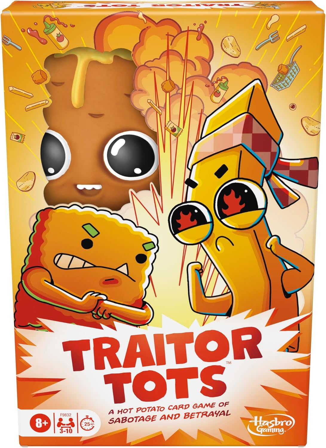 Amazon.com: Hasbro Gaming Traitor Tots Card Game | Explosive Potato ...