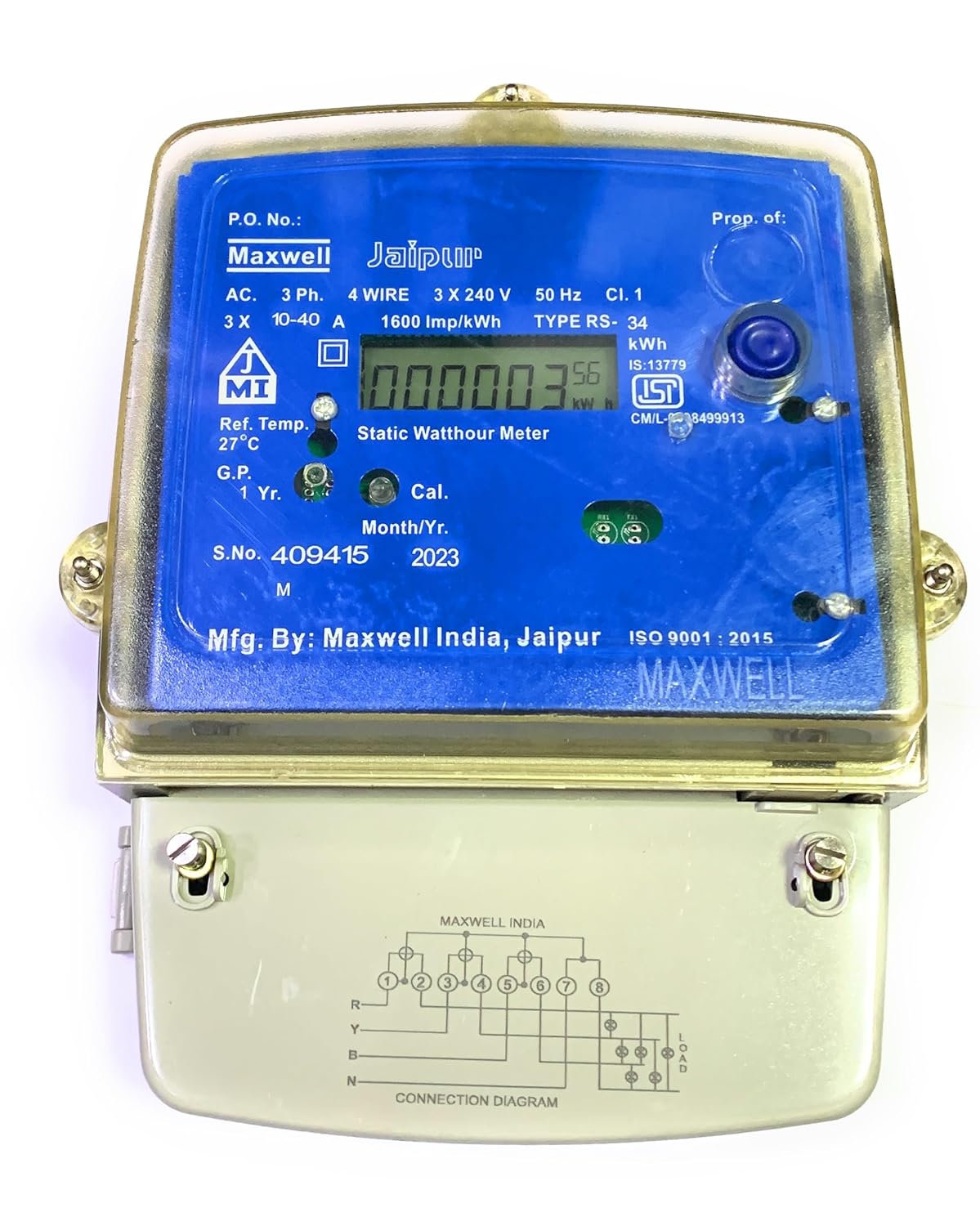 Litost® 3-Phase Three Phase Multi-Function LCD Display Energy Sub Meter ...