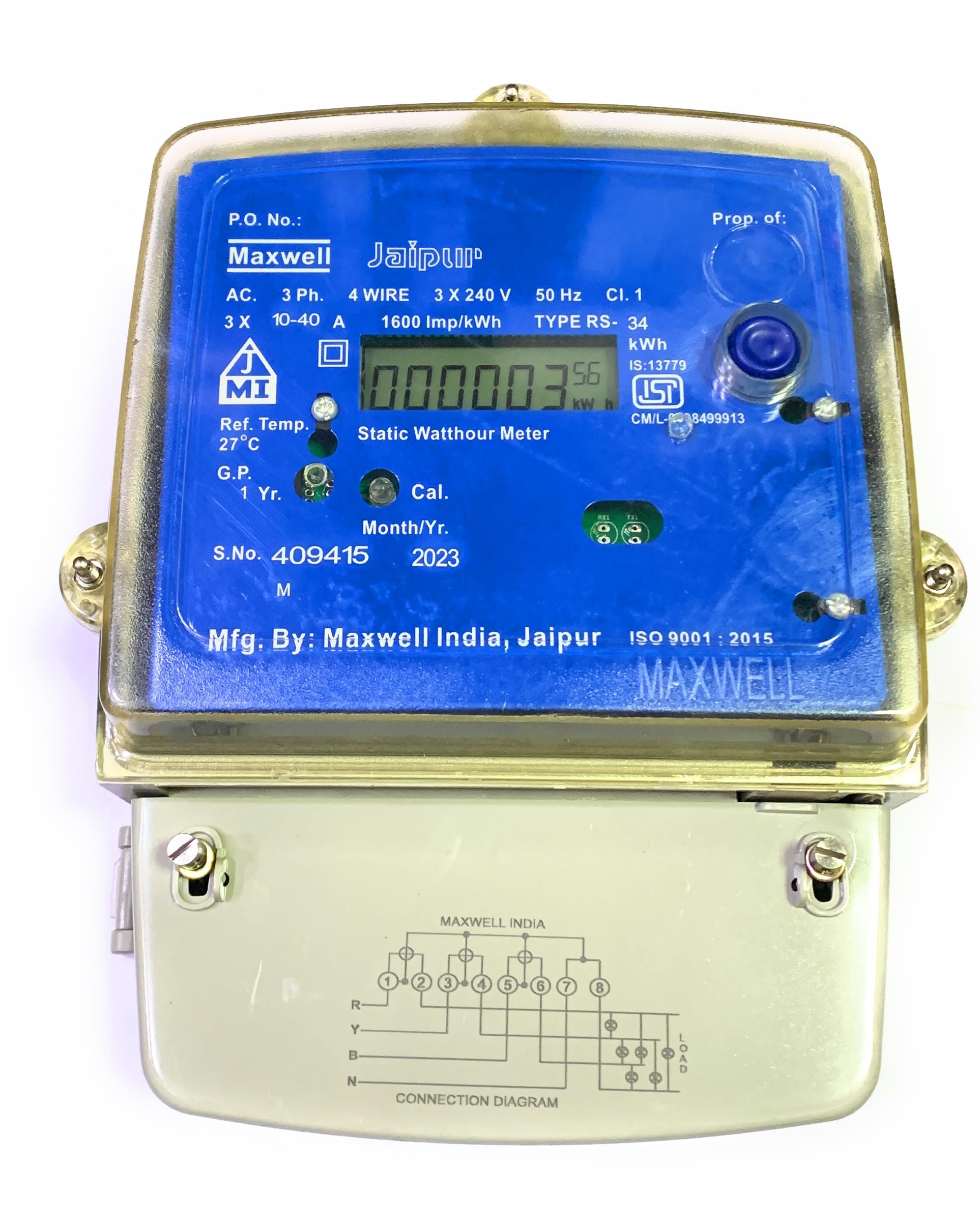 Litost® 3-Phase Three Phase Multi-Function LCD Display Energy Sub Meter ...