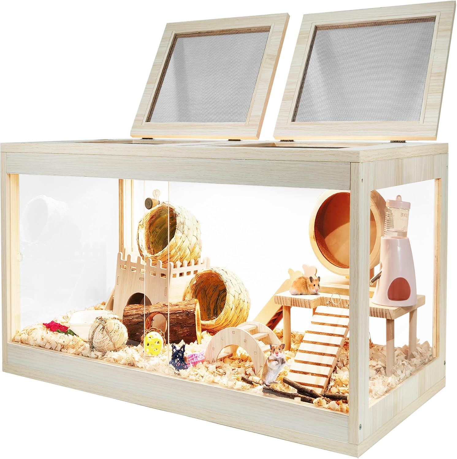 Amazon.com : Prolee Hamster Habitat 24 Inch Wooden, Mice and Rat ...