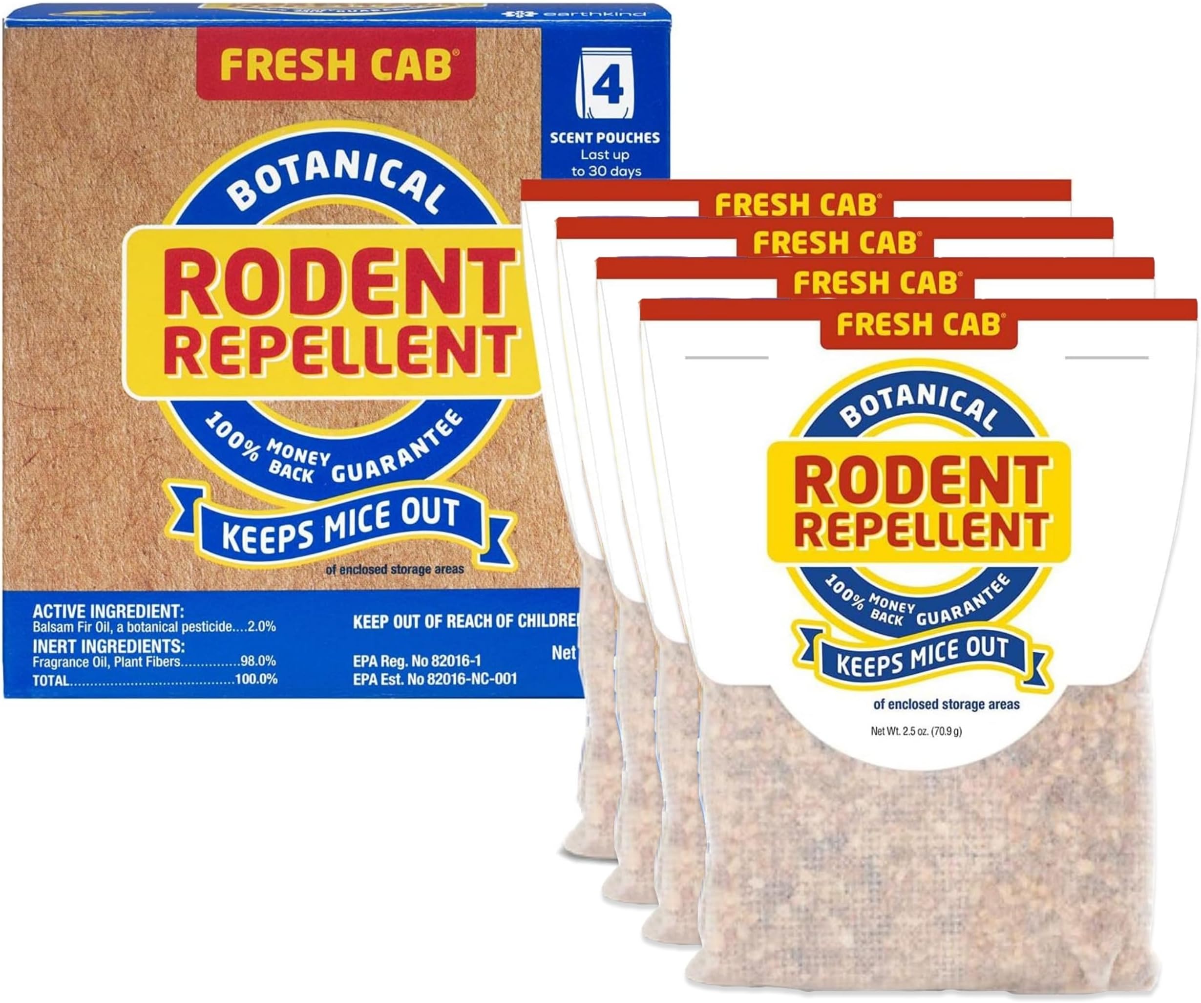 Amazon.com: Fresh Cab Rodent Repellent - Botanical Pest Control for ...