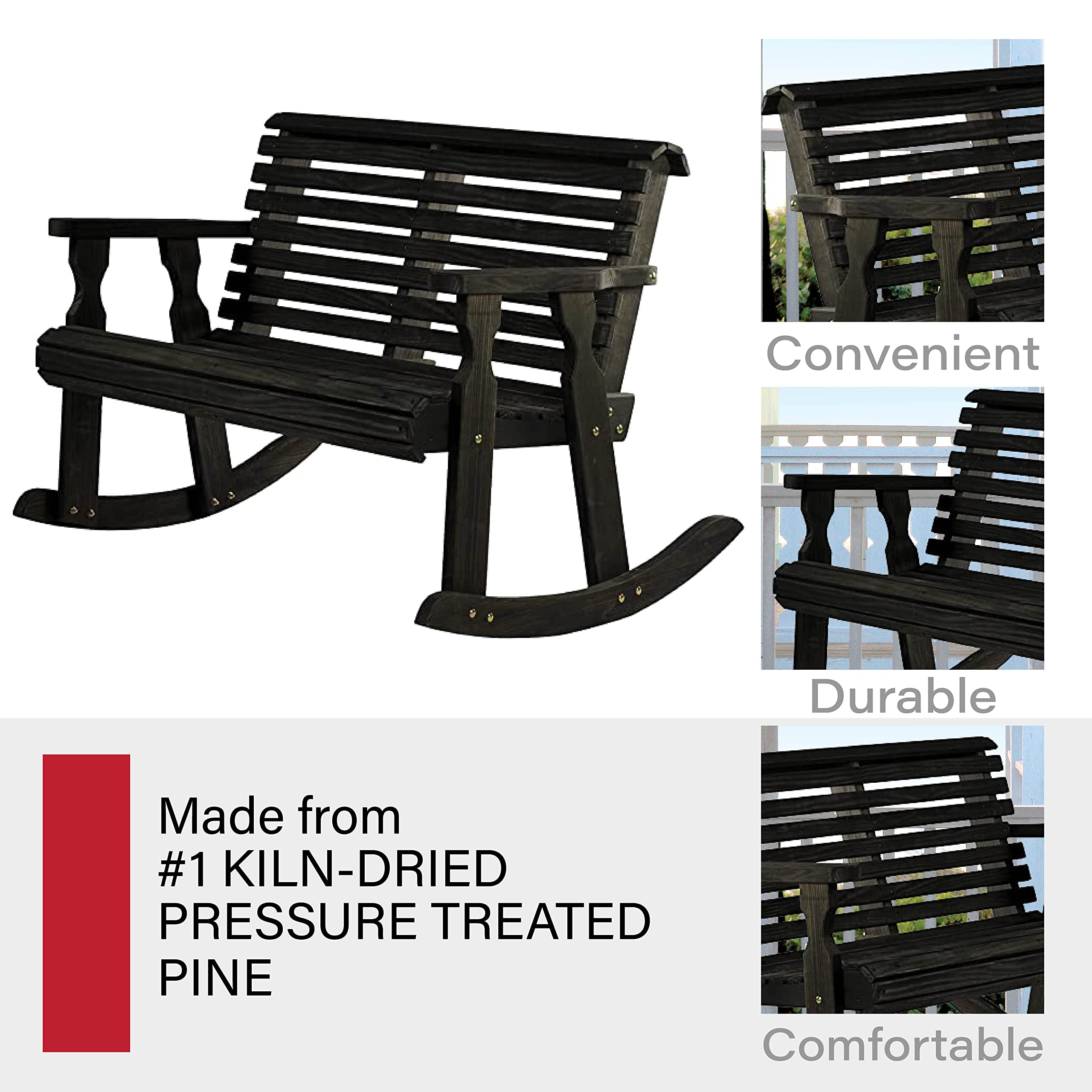 Snapklik.com : Amish Casual Heavy Duty 800 Lb Roll Back Pressure ...