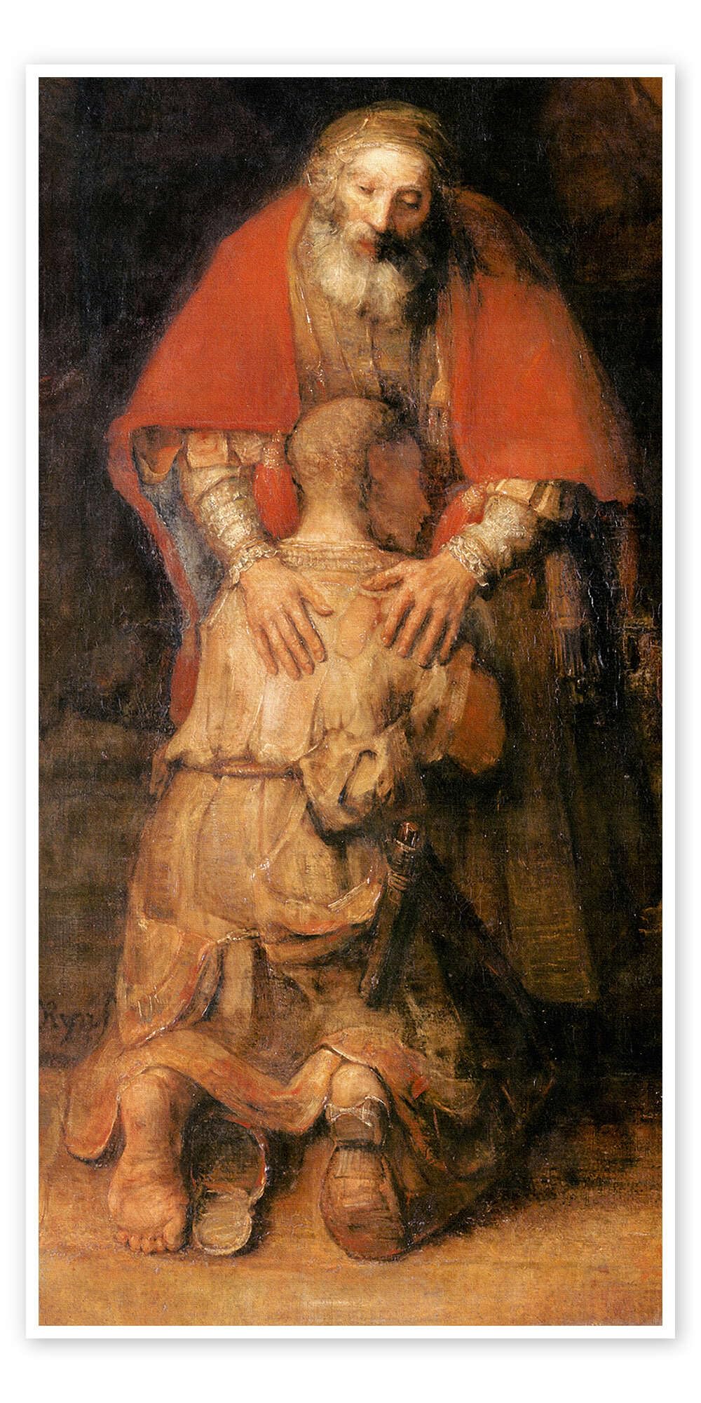 Gravure De Rembrandt, Le Retour Du Fils Prodigue Le Retour Du Fils