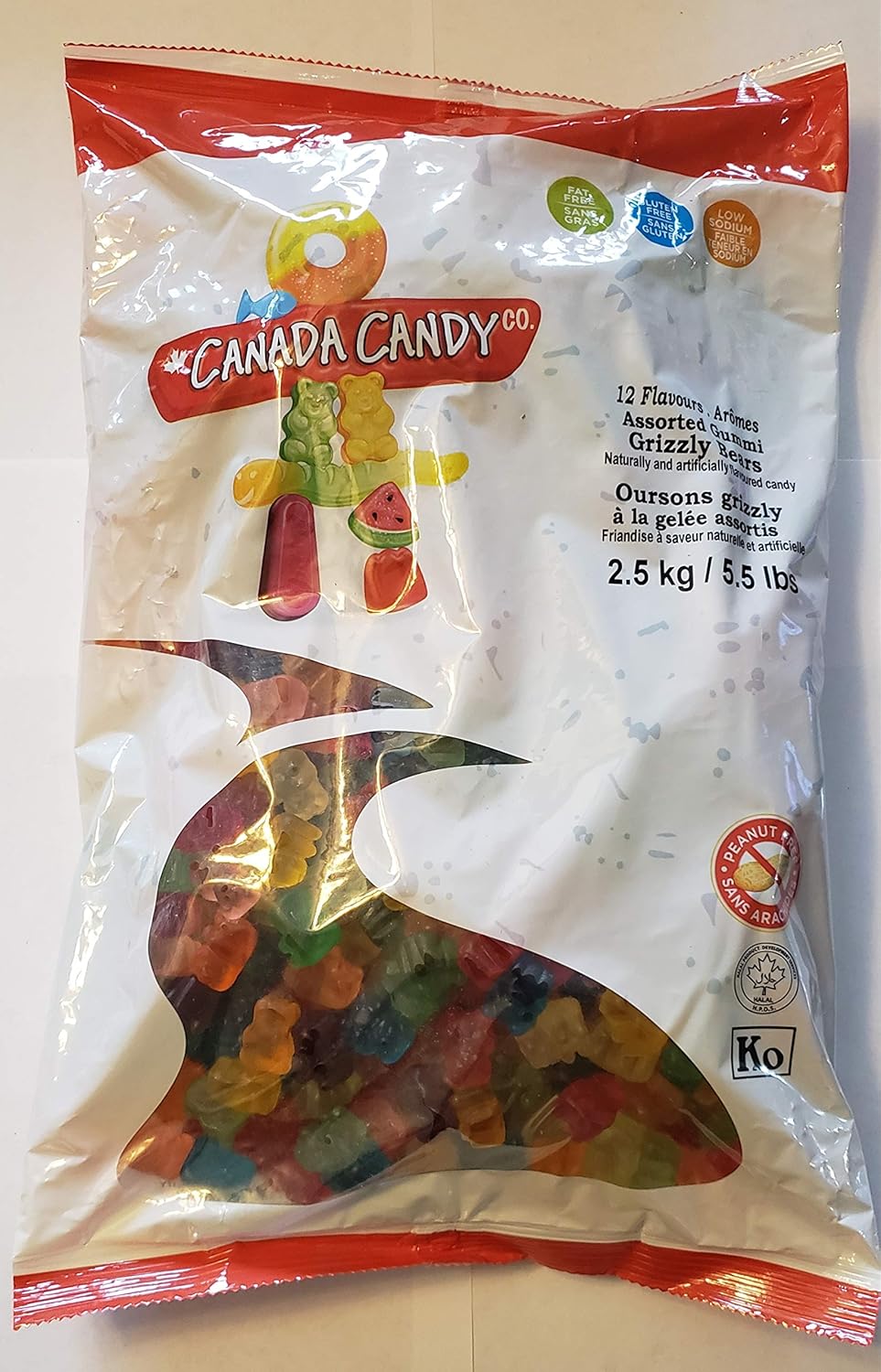 Canada Candy Asst Gummi Grizzly Bears 12 Flavours 2.5kg (5.5 lbs ...