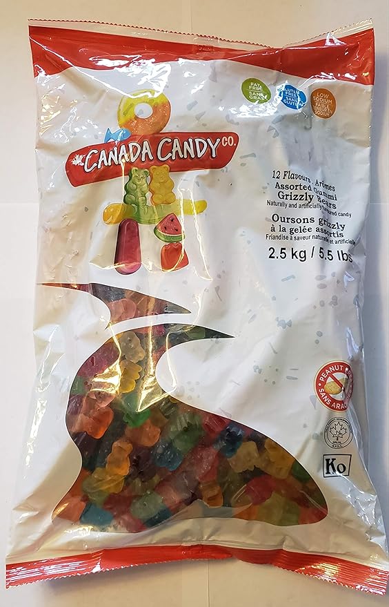 Canada Candy Asst Gummi Grizzly Bears 12 Flavours 2.5kg (5.5 lbs ...