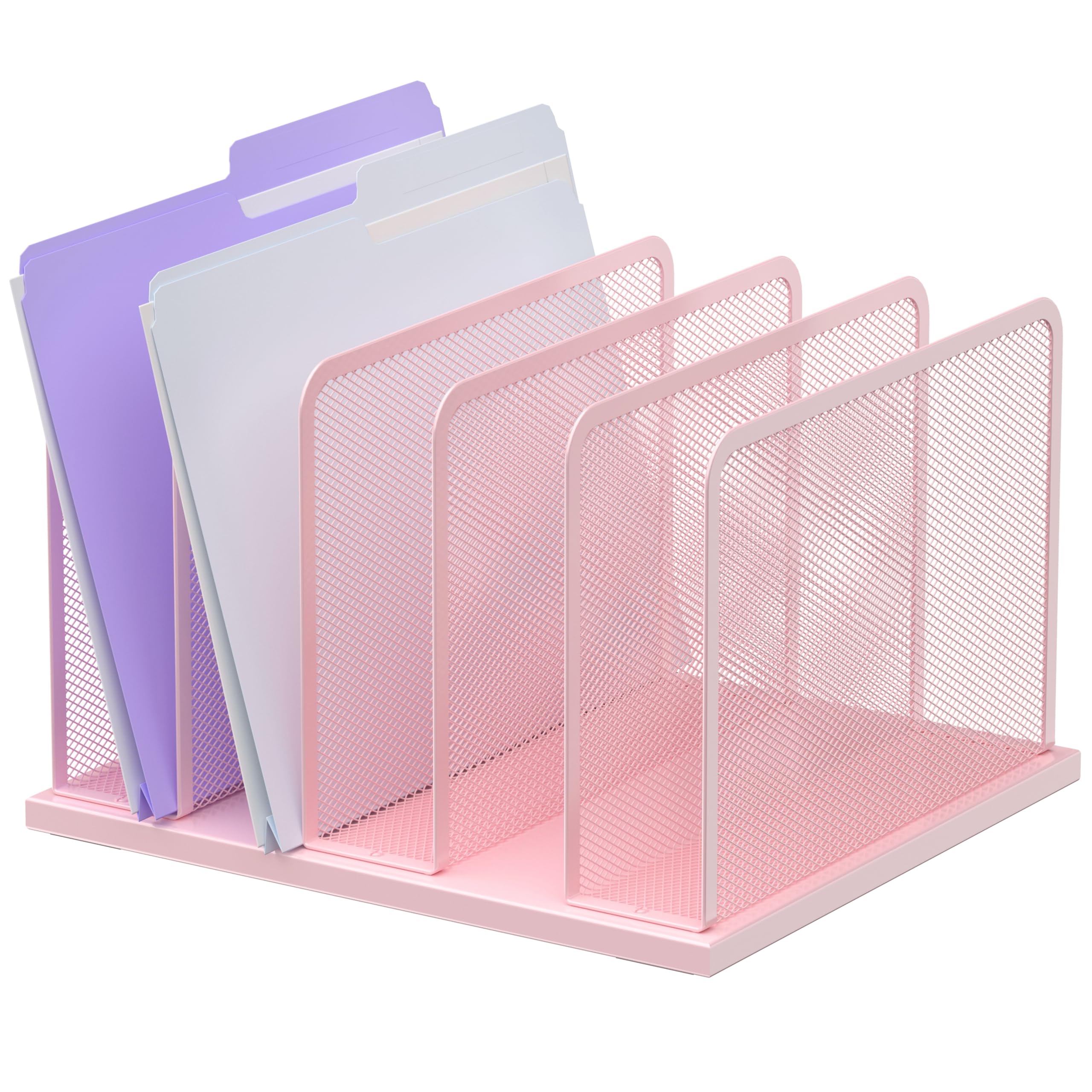 Amazon.com: Kuntine.B Desk File Organizer Upright Mesh Desktop ...