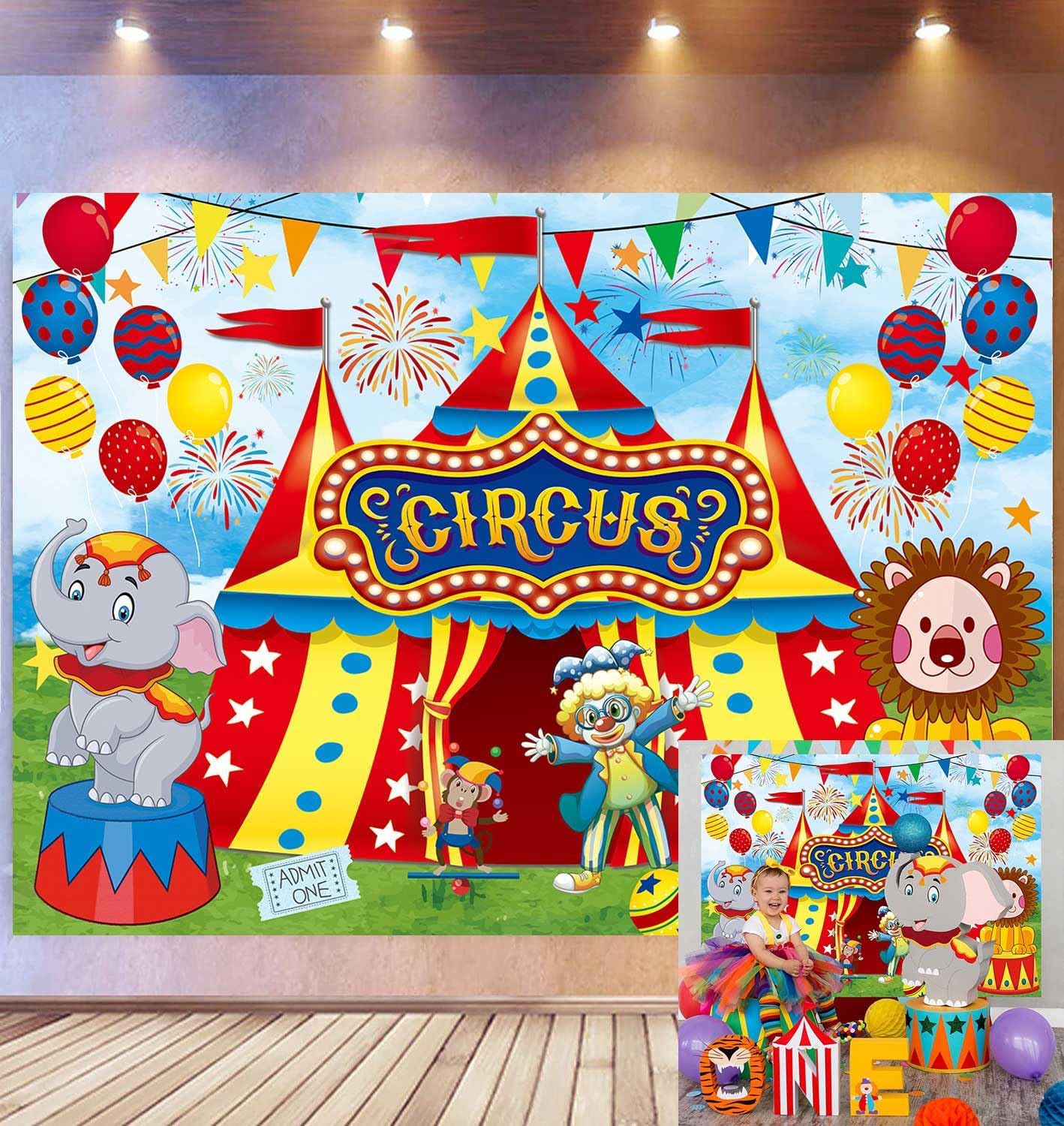 Red Circus Backdrop Carnival Theme Party Decorations Circus Birthday ...