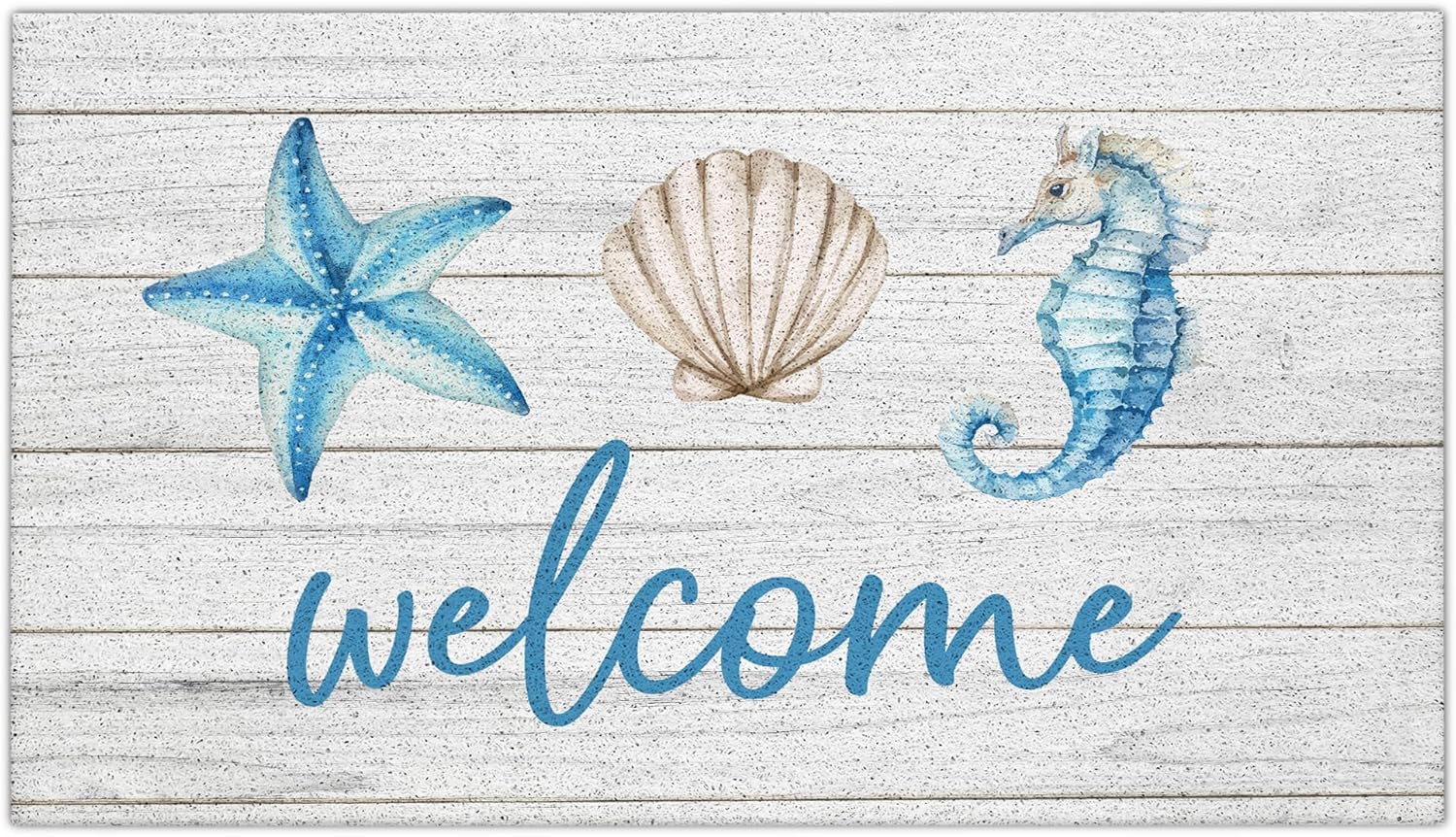 Amazon.com: Jvpke White Beach Welcome Mat for Front Door, Beach Door ...