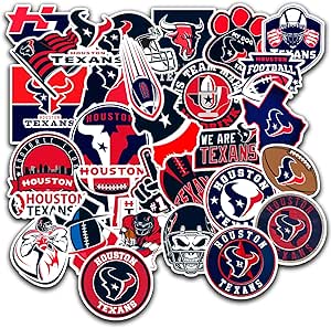 Amazon.com: 30 PCS Houston Stickers Decal for Texans Stickers for Water ...