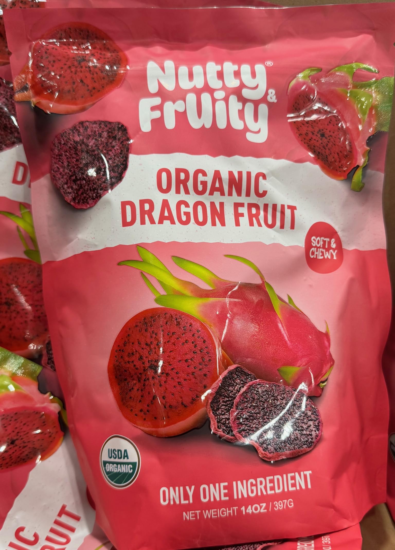 Amazon.com: Nutty & Fruity Organic Dragon Fruit, Soft & Chewy, 14 OZ