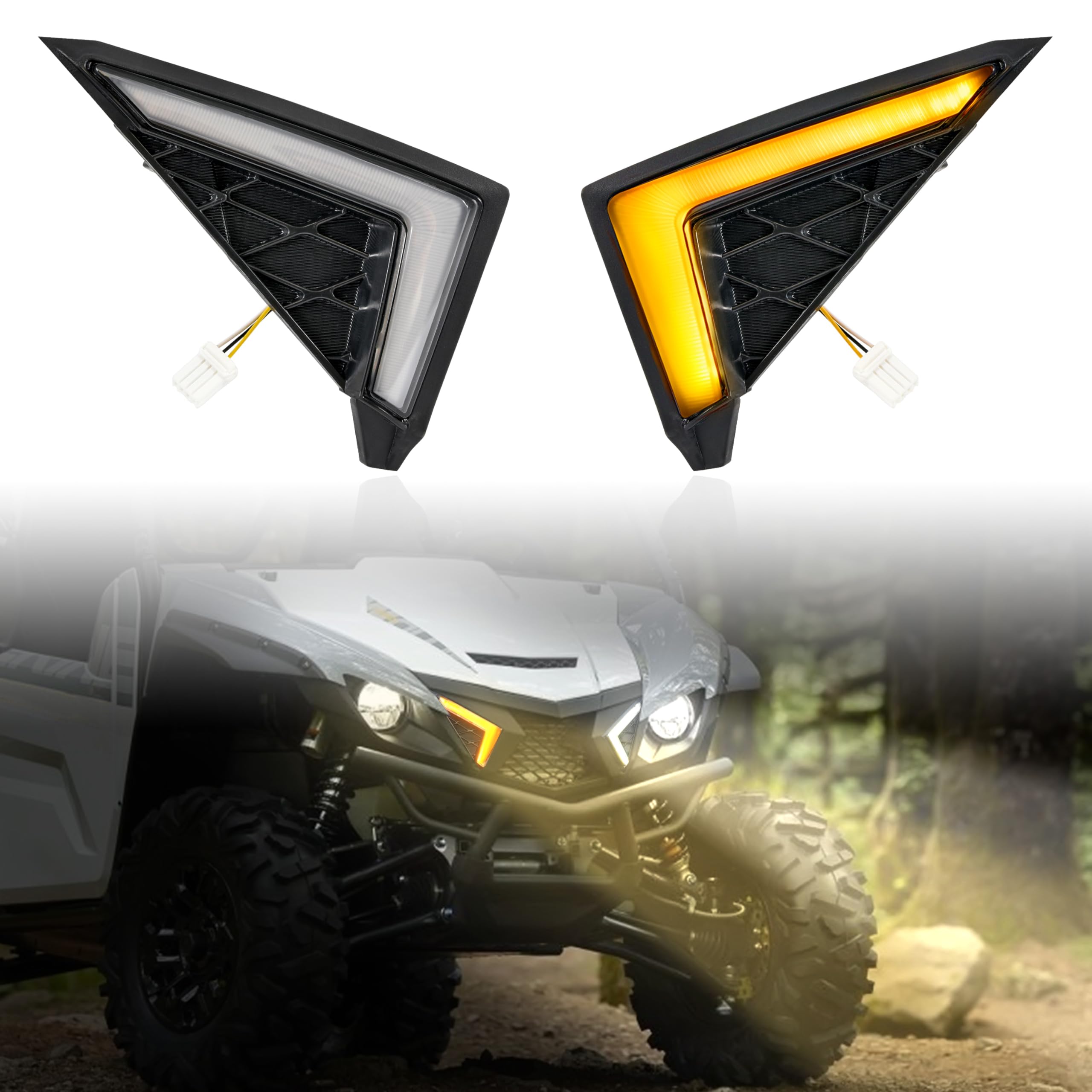 Amazon.com: SAUTVS LED Turn Signal Fang Lights for Yamaha Wolverine X2 ...