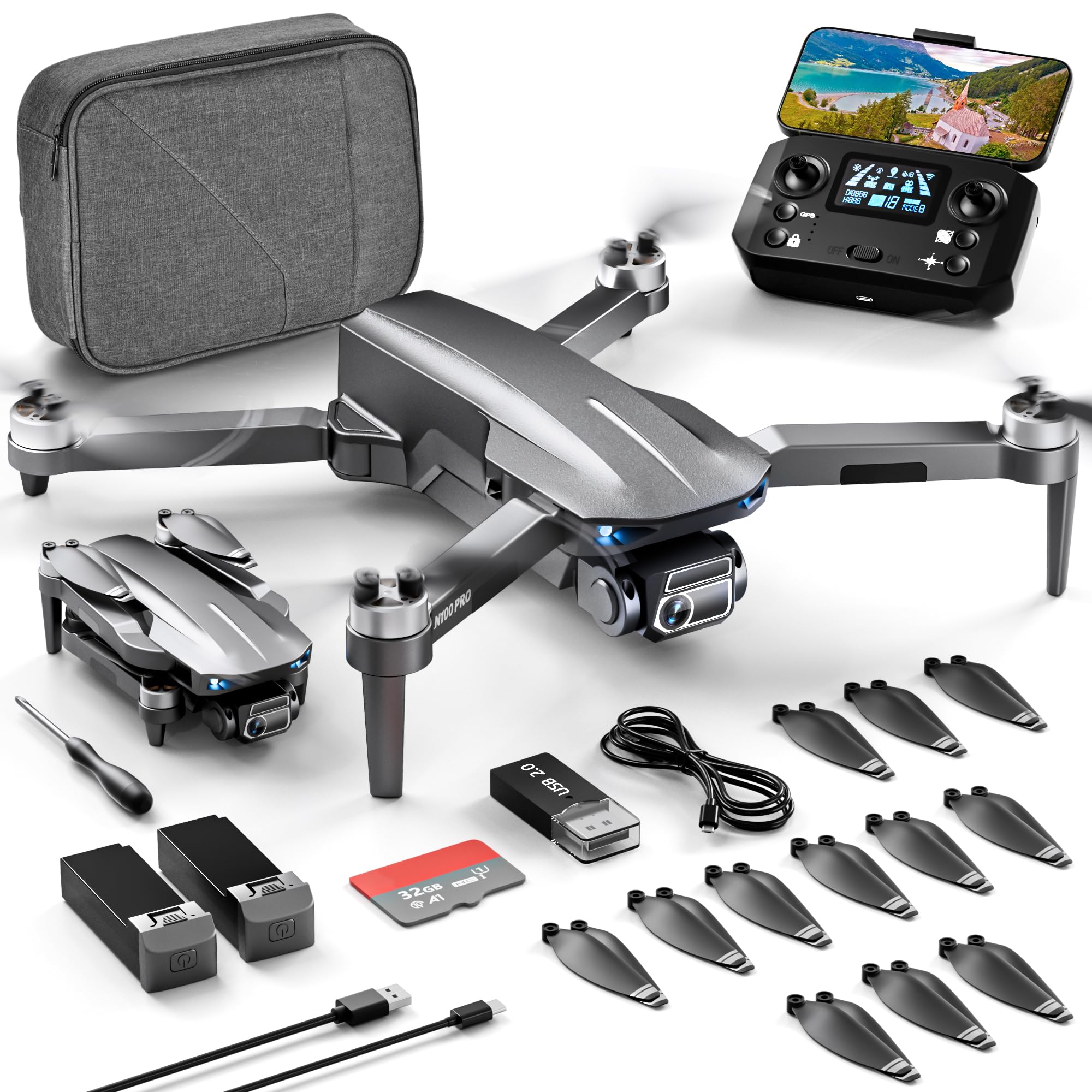 HHD Drone with 4K Camera for Adults Beginner,52-Min Max Flight Time ...