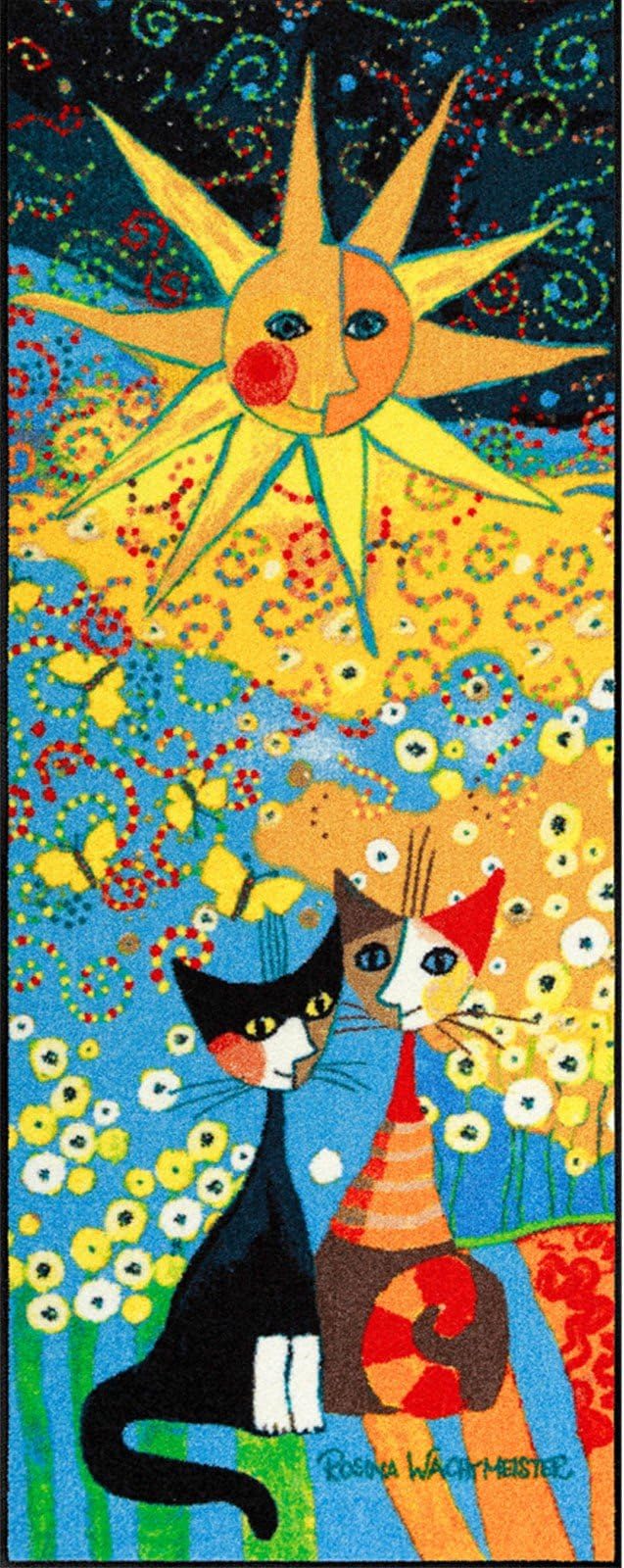 Amazon.de: Salonloewe Rosina Wachtmeister Fußmatte Momenti 75x120 cm Katzen bunt Läufer Wohn ...