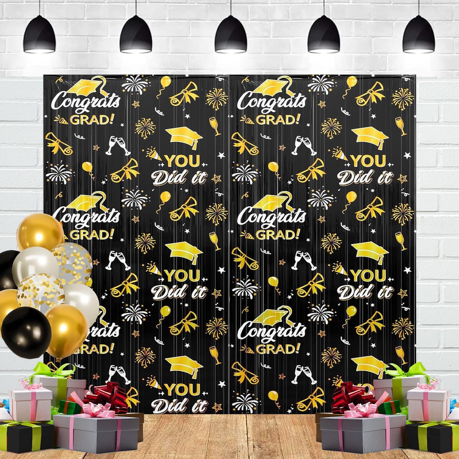 Amazon.com: We1stdsee 2025 Graduation Party Decoration with 2Pcs Black ...