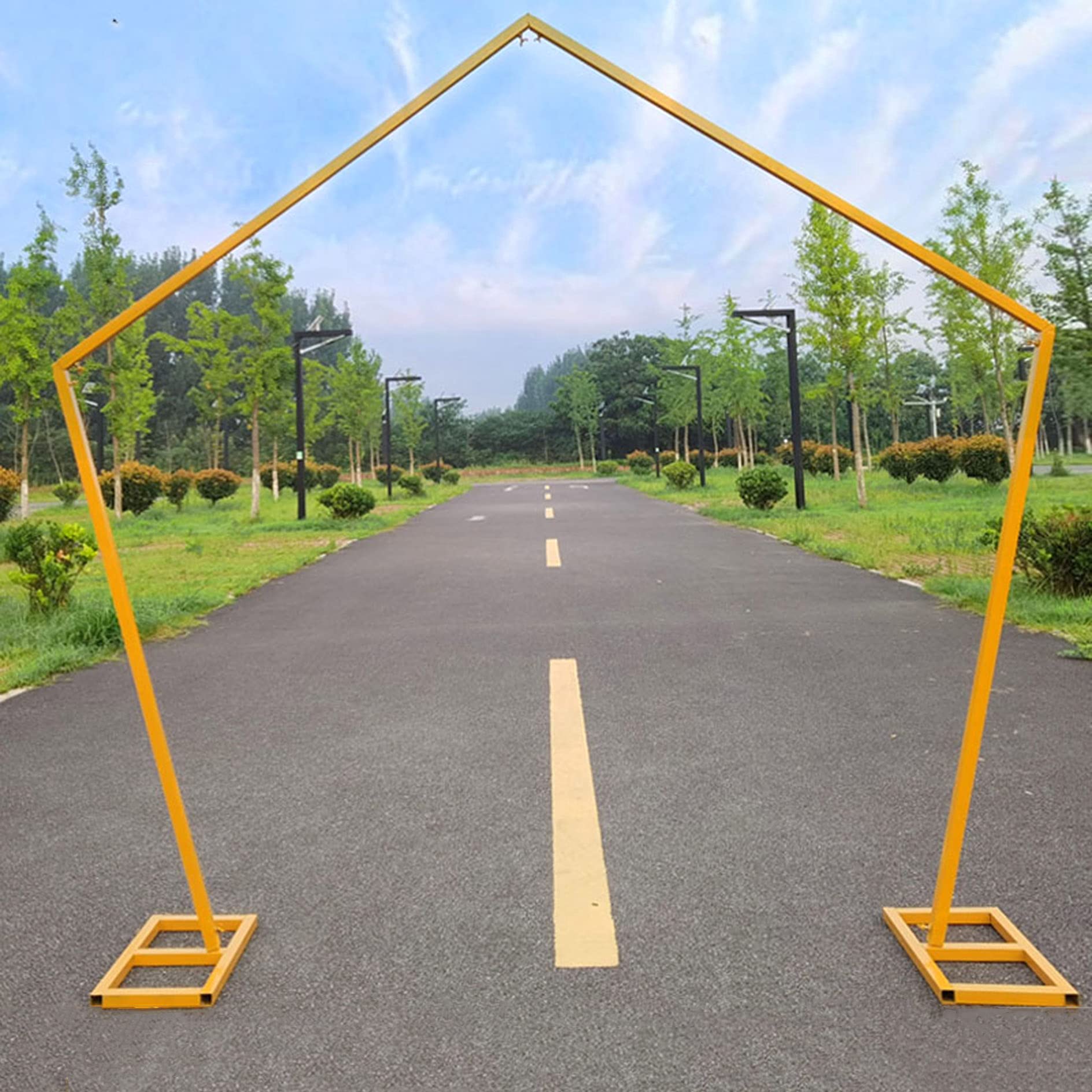 Yyhj Garden Arbor Metal Arch Pergola Arches For Climbing Plants ...