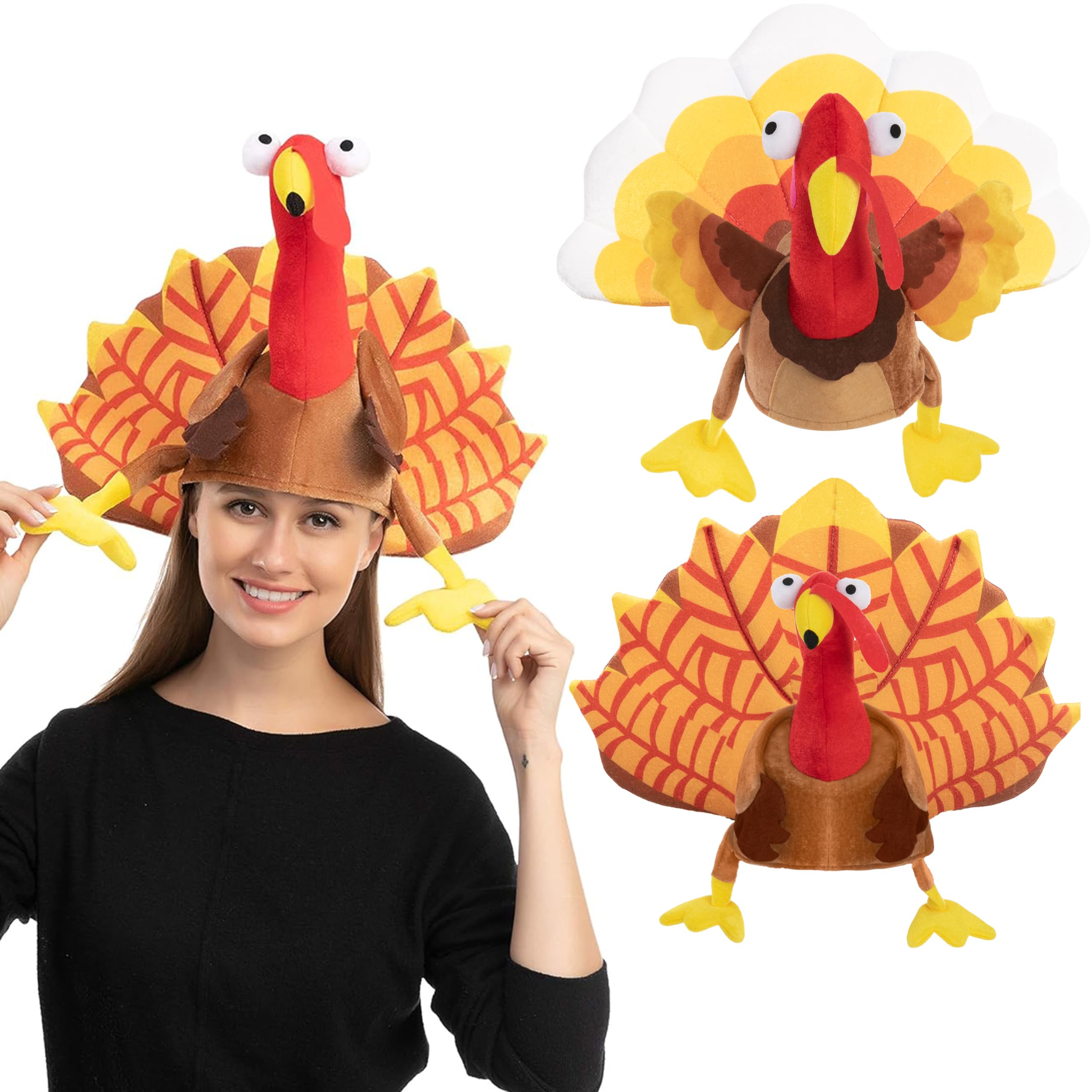 Amazon.com: JOYIN 2 PCS Thanksgiving Turkey Sitting Hats Silly for ...