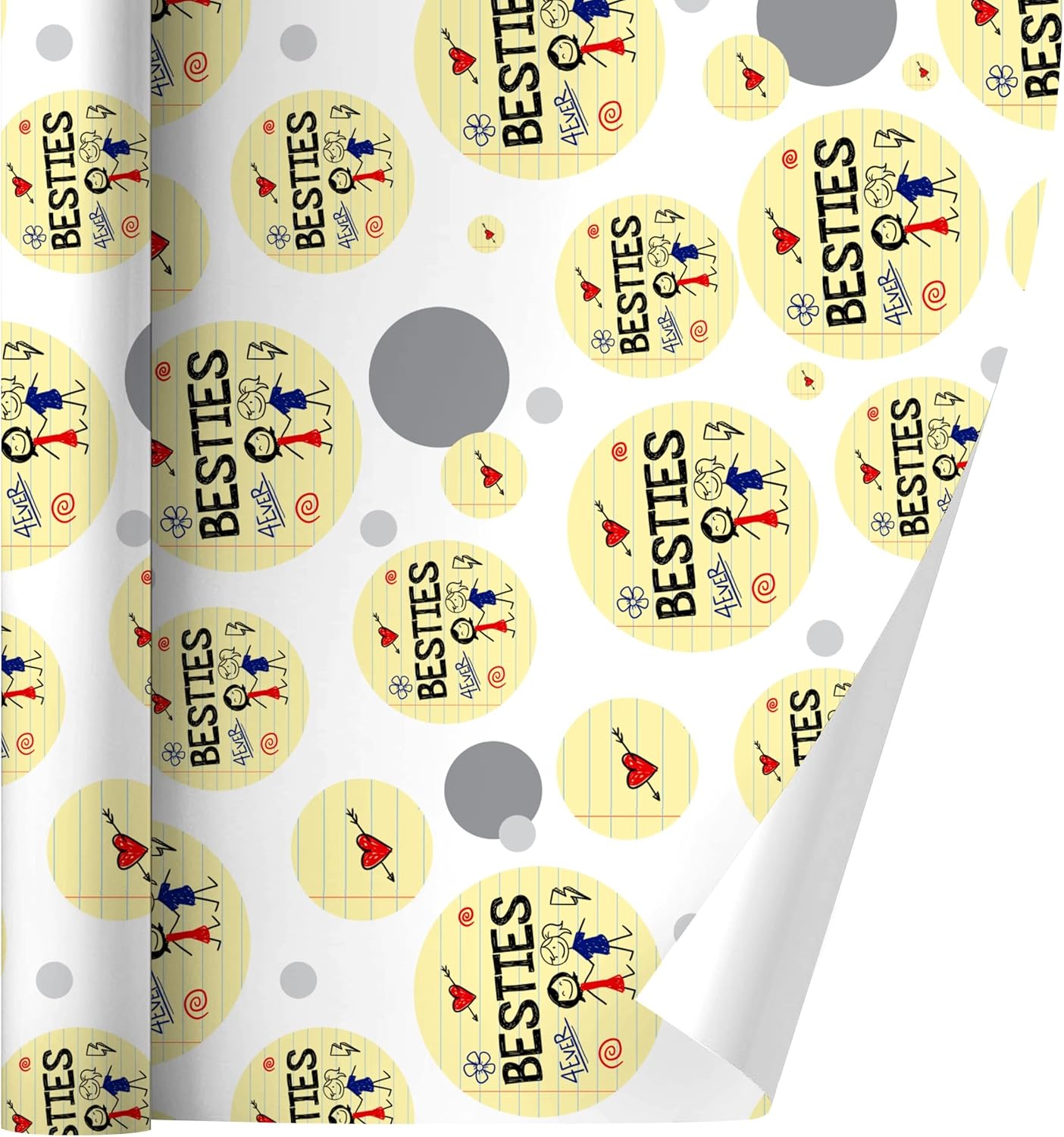 Amazon.com: GRAPHICS & MORE Besties Best Friends Gift Wrap Wrapping ...