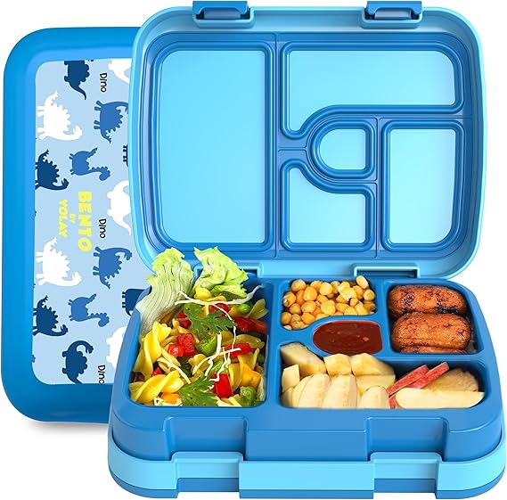 Amazon.com: YOLAY Bento Box for Kids Lunch Box Leak-Proof, 5 ...