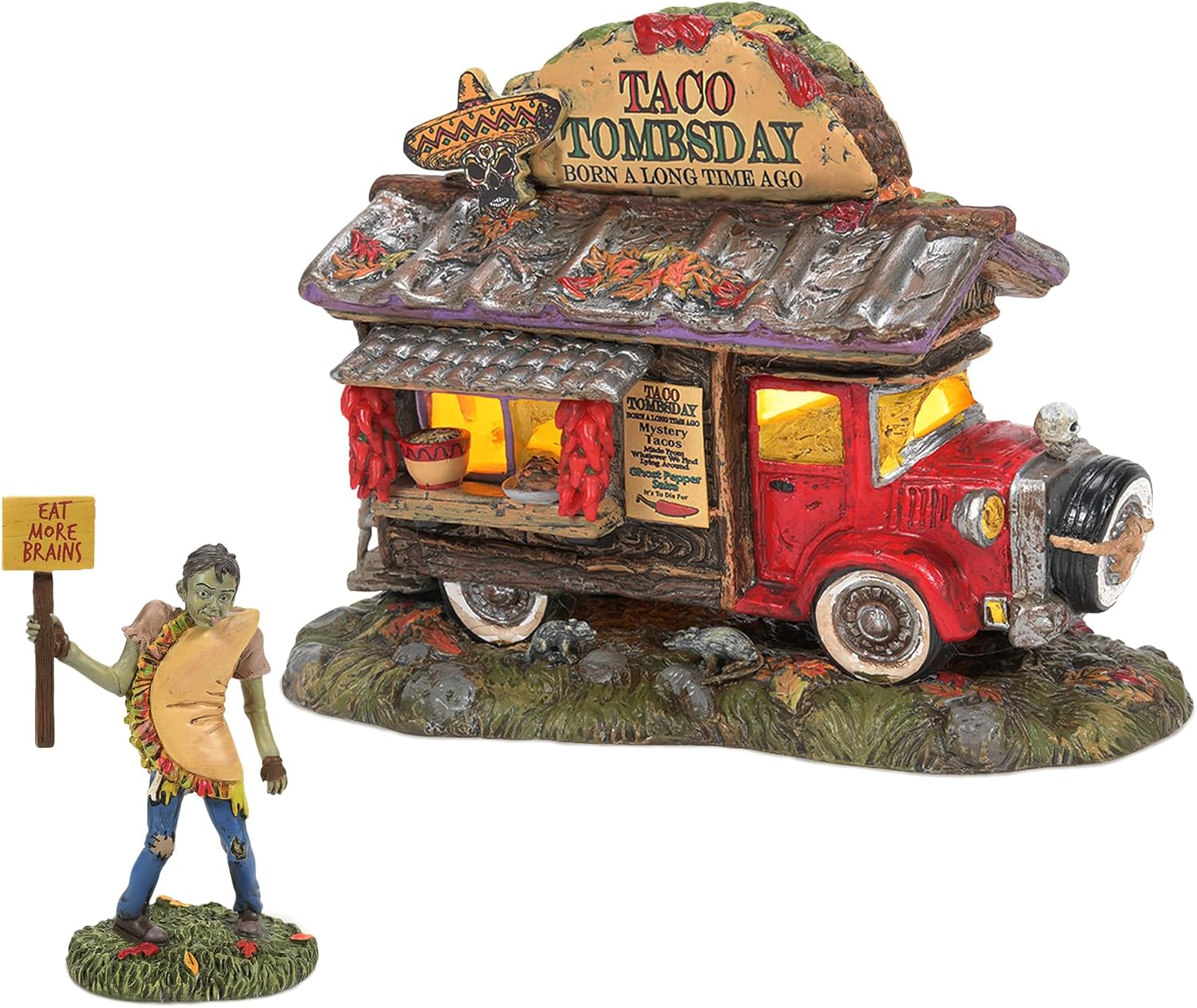 Amazon.com: Department 56 Snow Village Halloween Taco Tombsday Taco ...