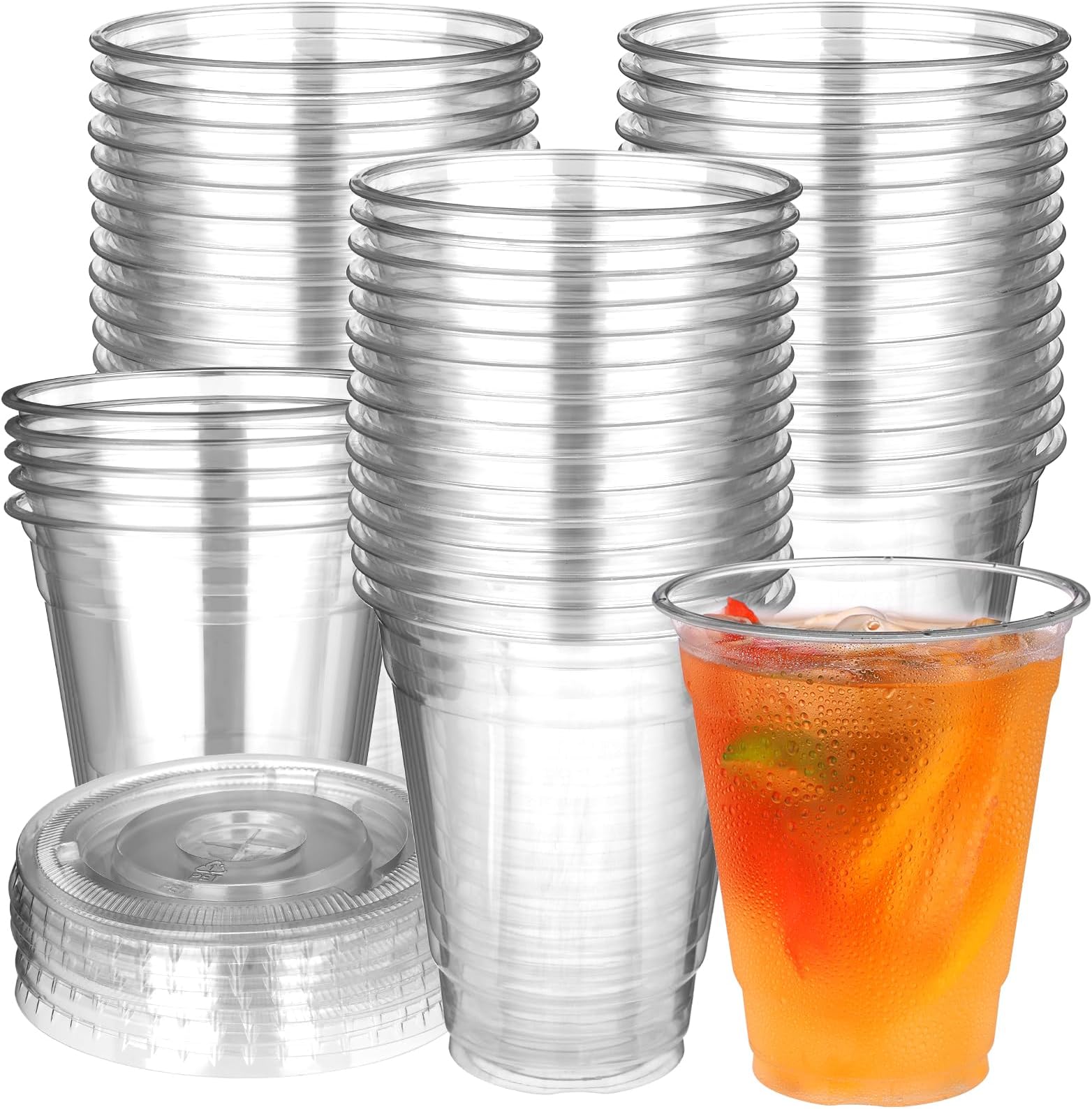Amazon.com: Star555，9 oz 100 sets clear Disposable Plastic Cups with ...