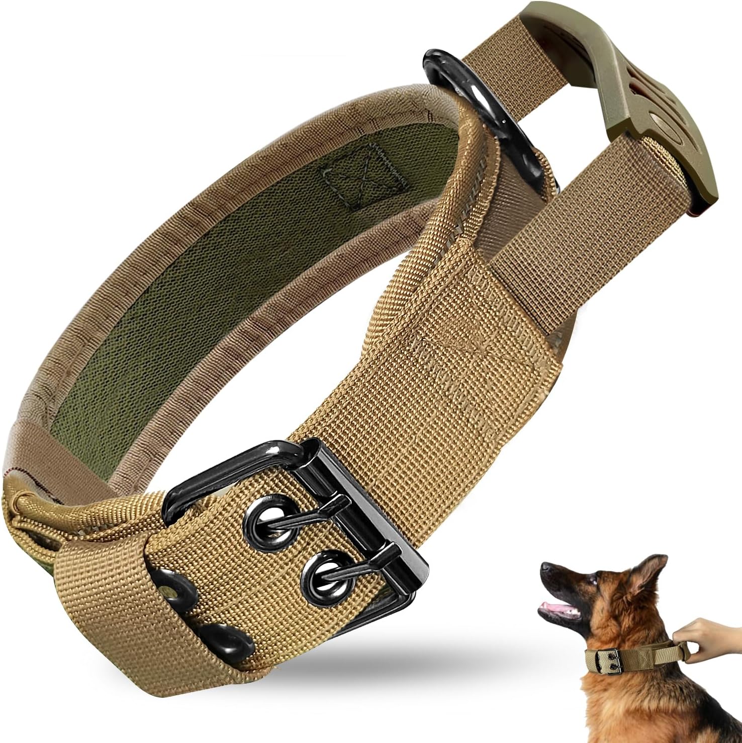 Amazon.com : MEETSTARS Military Dog Collar, Dog Collar Boy with Handle ...