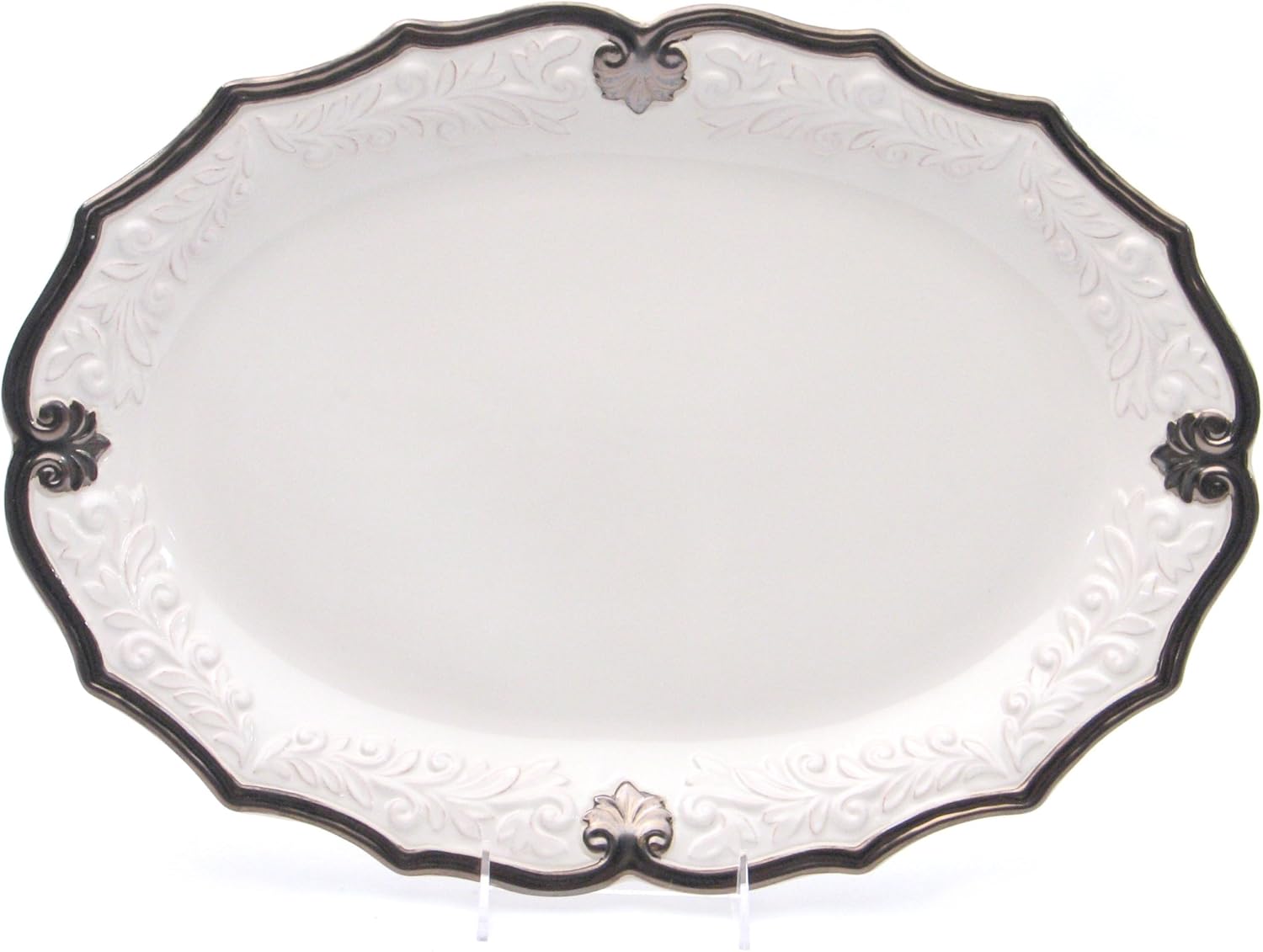 Amazon.com | Certified International Regency Ivory 18-inch Oval Platter ...
