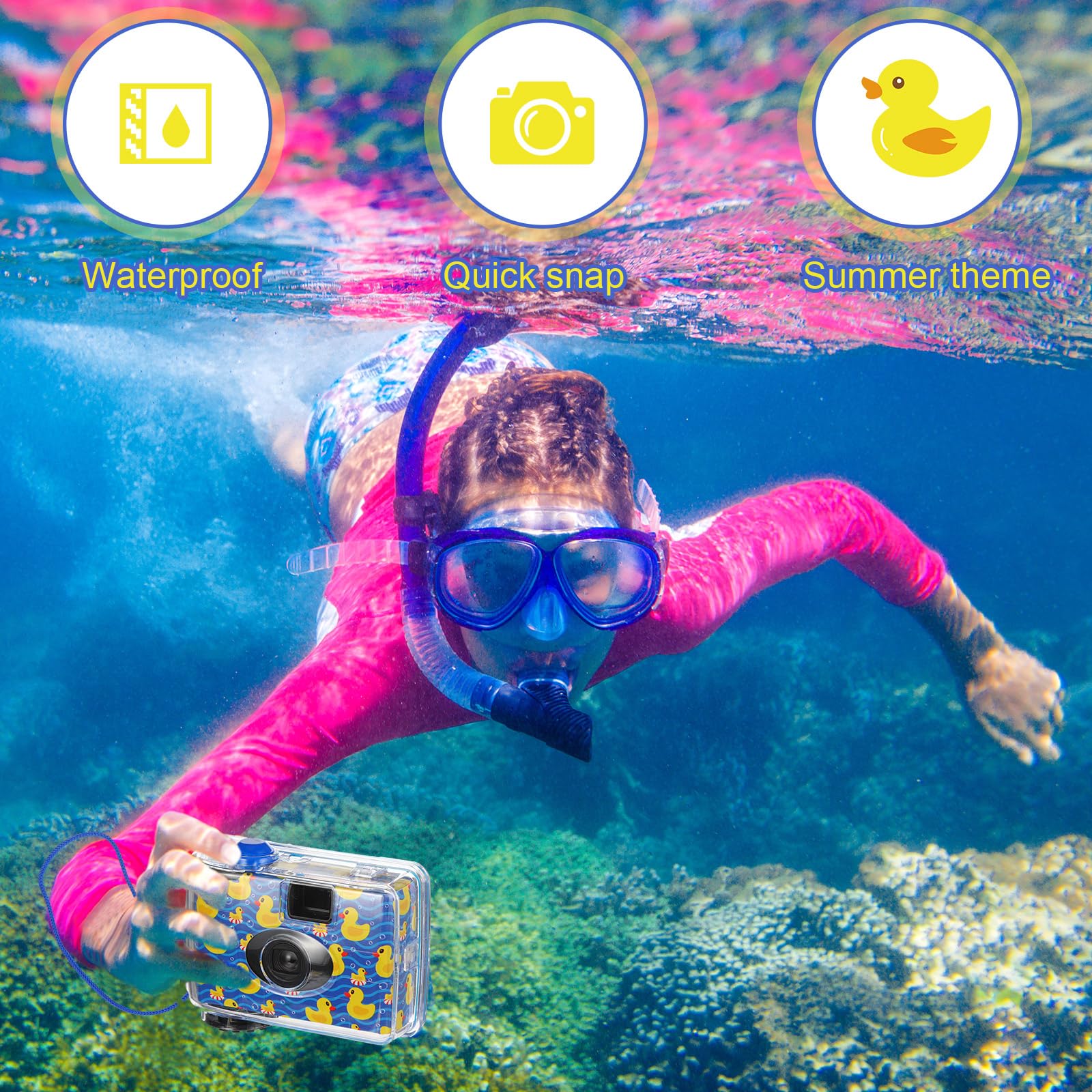 Snapklik.com : Xuhal 3 Pcs Disposable Camera Waterproof 35 Mm 400 ASA ...