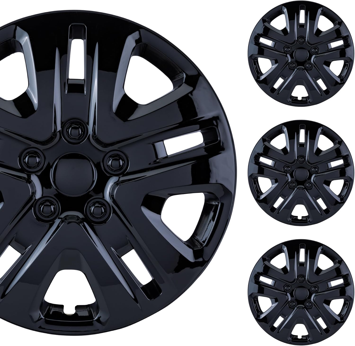 Amazon.com: PACRIM 17" Universal Gloss Black Car Wheel Cover/Hubcap Set ...