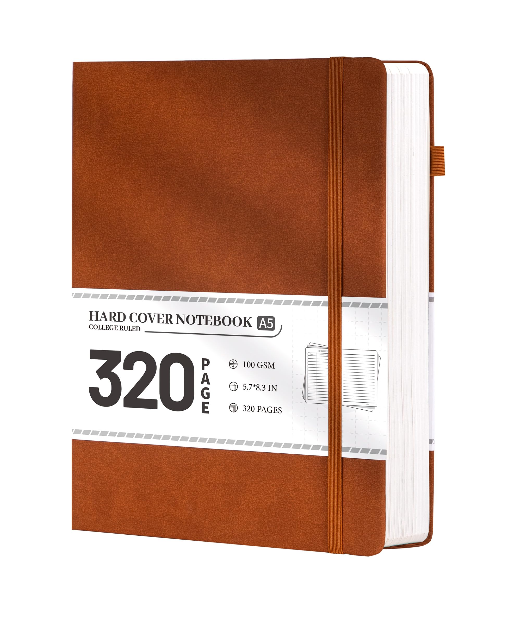 Amazon.com : CAGIE 320 Pages Journal for Men Women 100 Gsm Paper ...