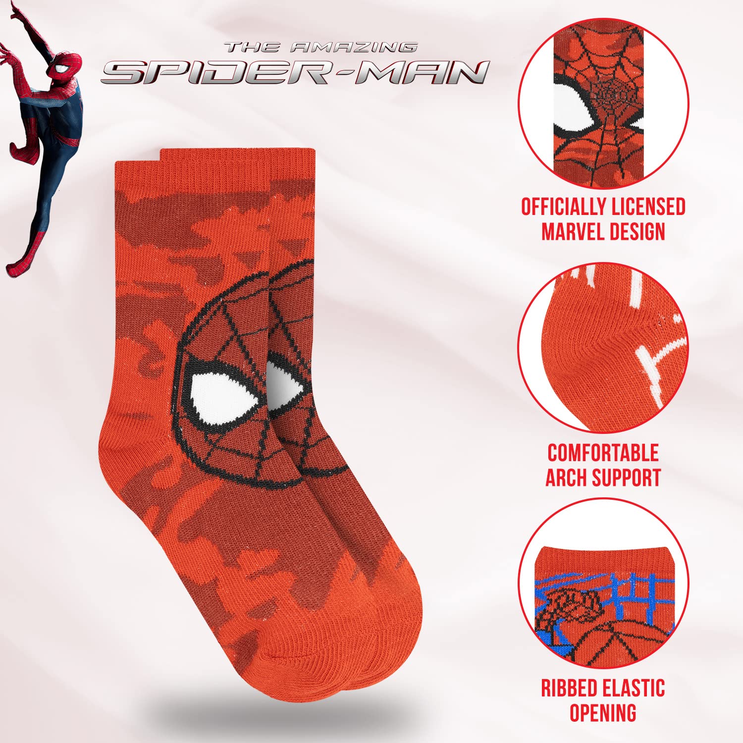 Snapklik.com : Marvel Spider-Man Boys Socks