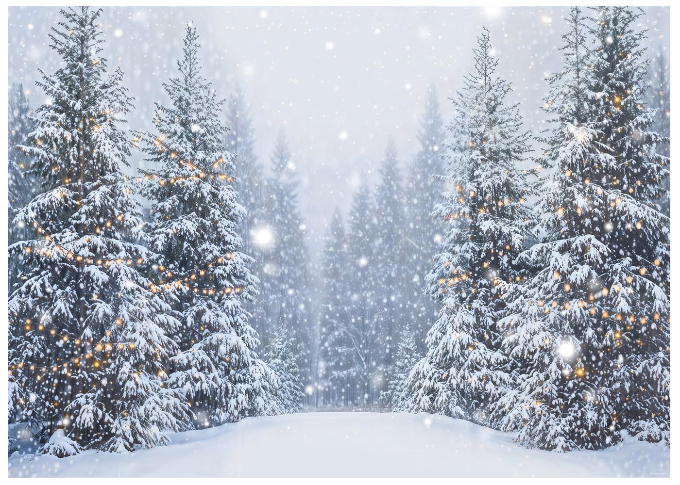 Amazon.com : Ladvis Winter Forest Backdrop for Photography, Winter ...