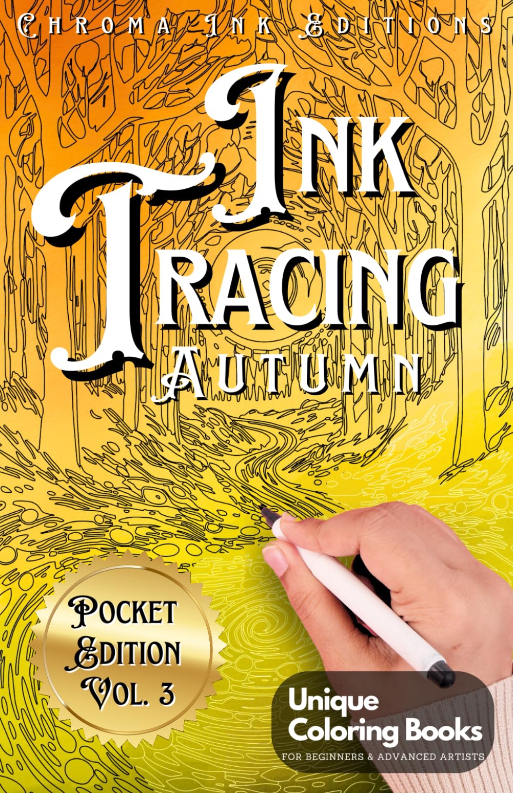 Amazon.com: Autumn Ink Tracing Reverse Coloring Book: Follow the White ...