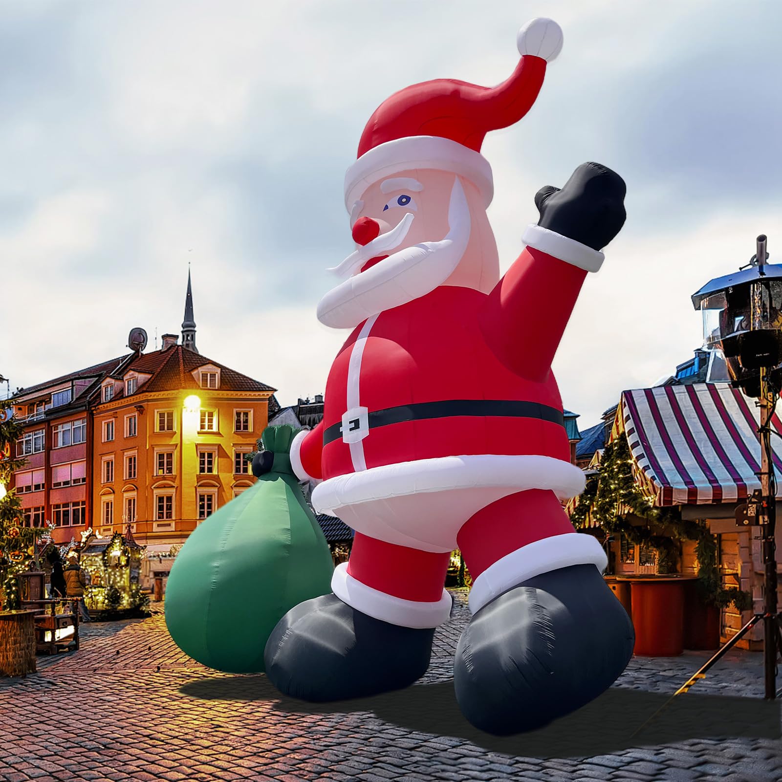 Giant Santa Inflatable 26FT Santa Claus for Christmas Outdoor ...