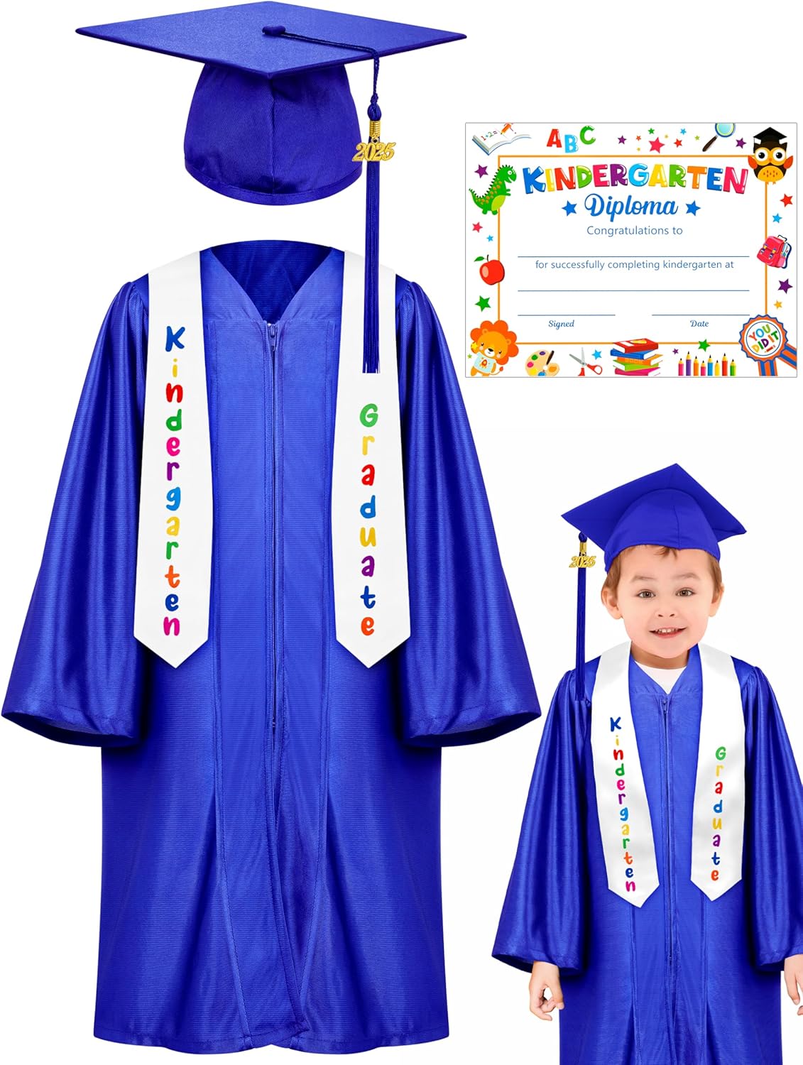 QZYL Kindergarten Graduation Cap and Gown Set, Philippines | Ubuy