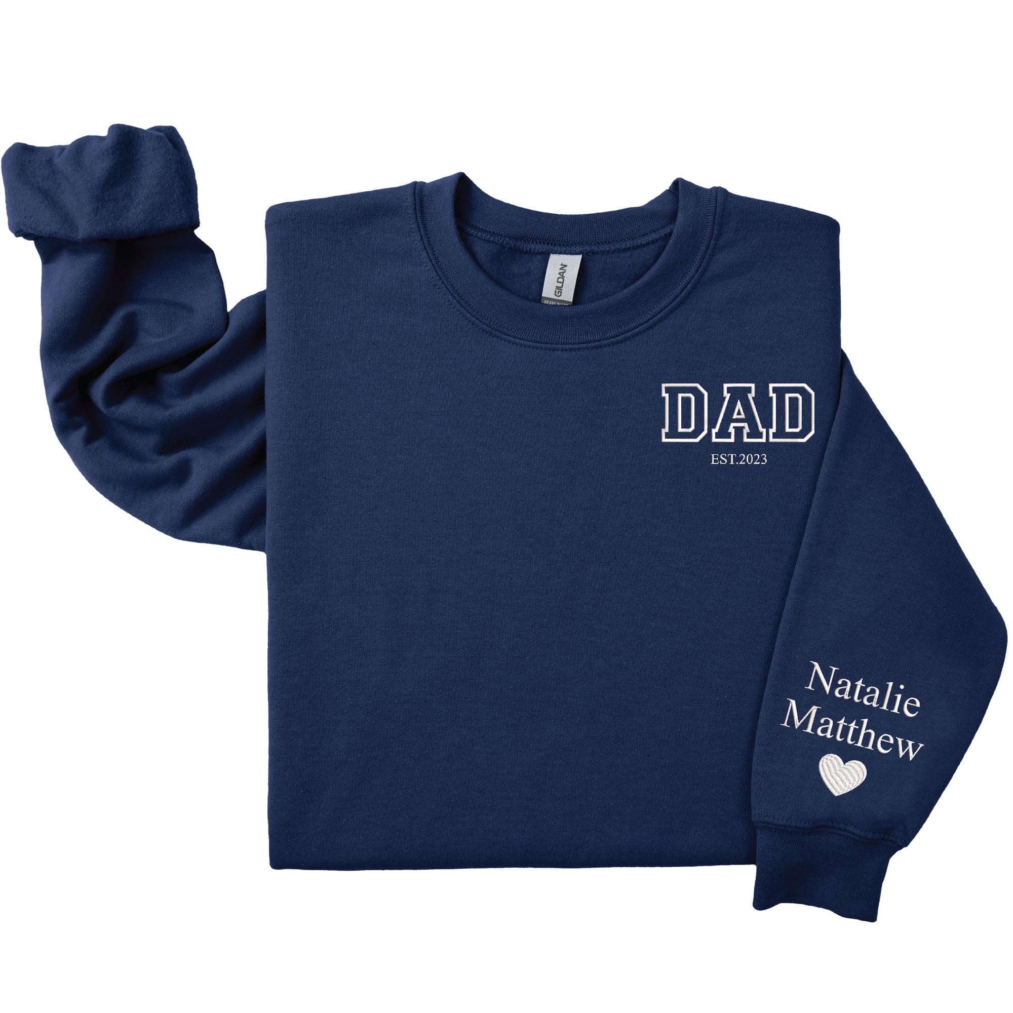 RUSTIC UNITED Custom Dad Embroidered Sweatshirt, Custom Sweatshirts for ...