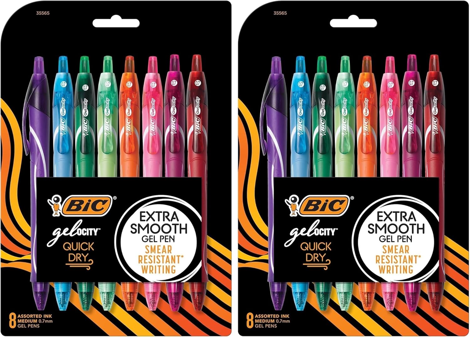 Amazon.com: BIC Gel-ocity Quick Dry Fashion Retractable Gel Pens ...