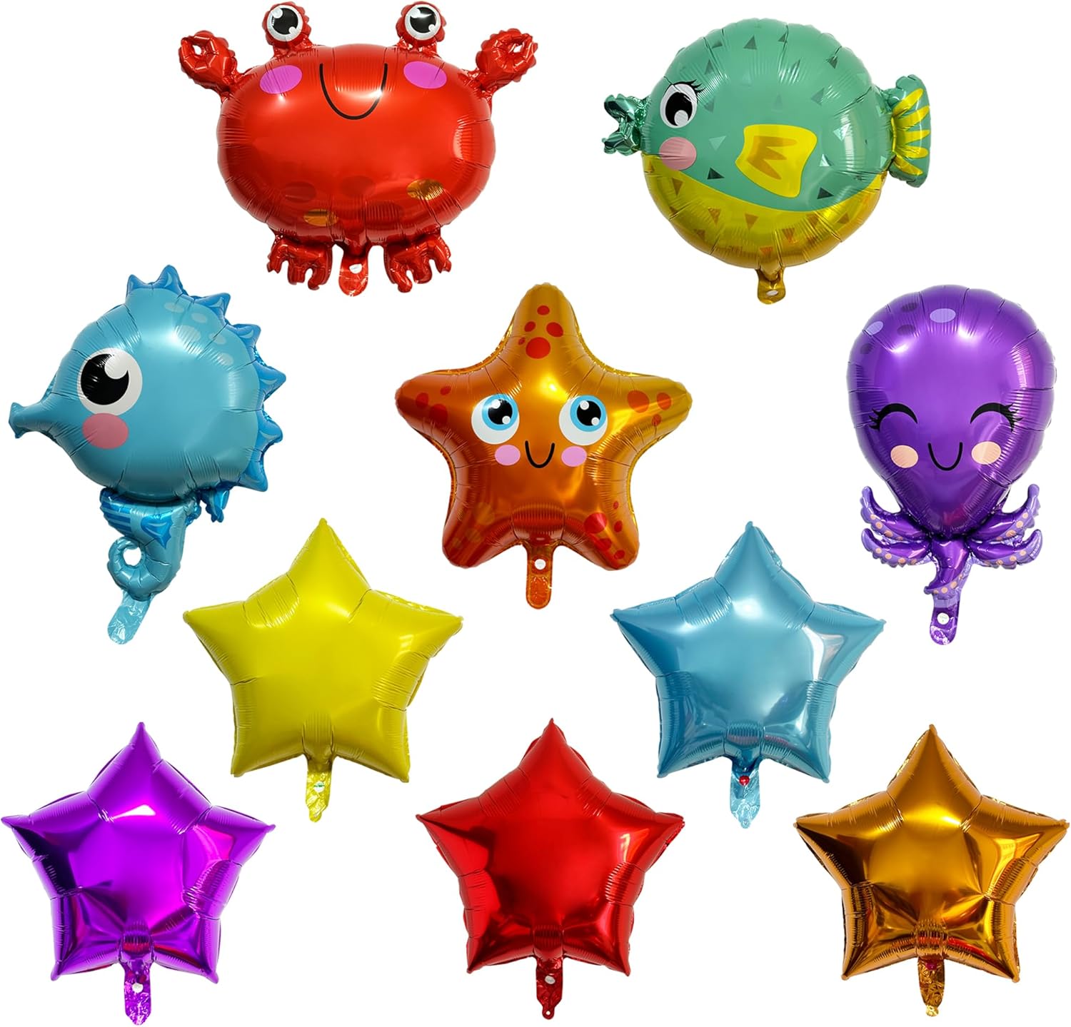 Amazon.com: Sea Animal Foil Balloons Ocean Animal Party Decorations ...