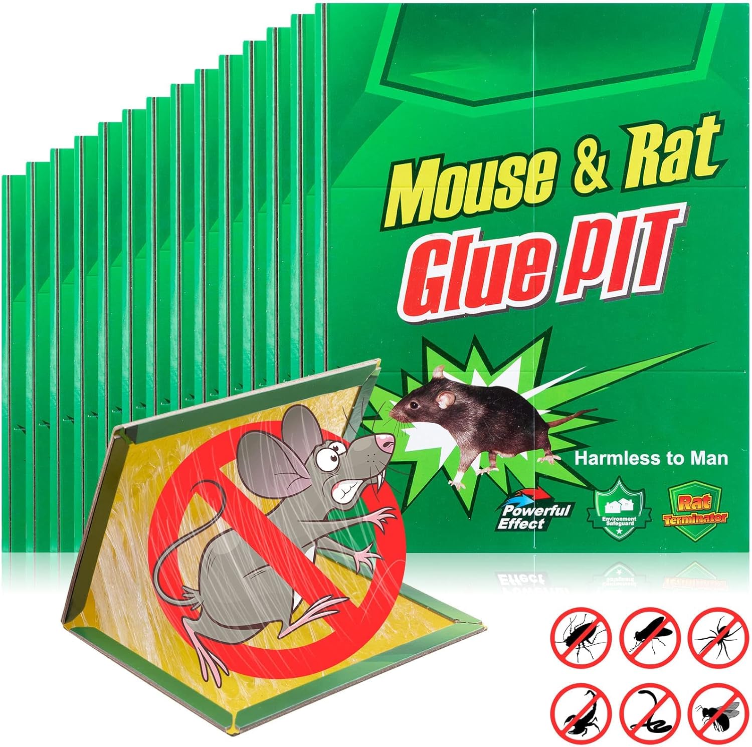 10Pcs Mouse Traps Mouse Glue Traps with Enhanced Stickiness Sticky ...