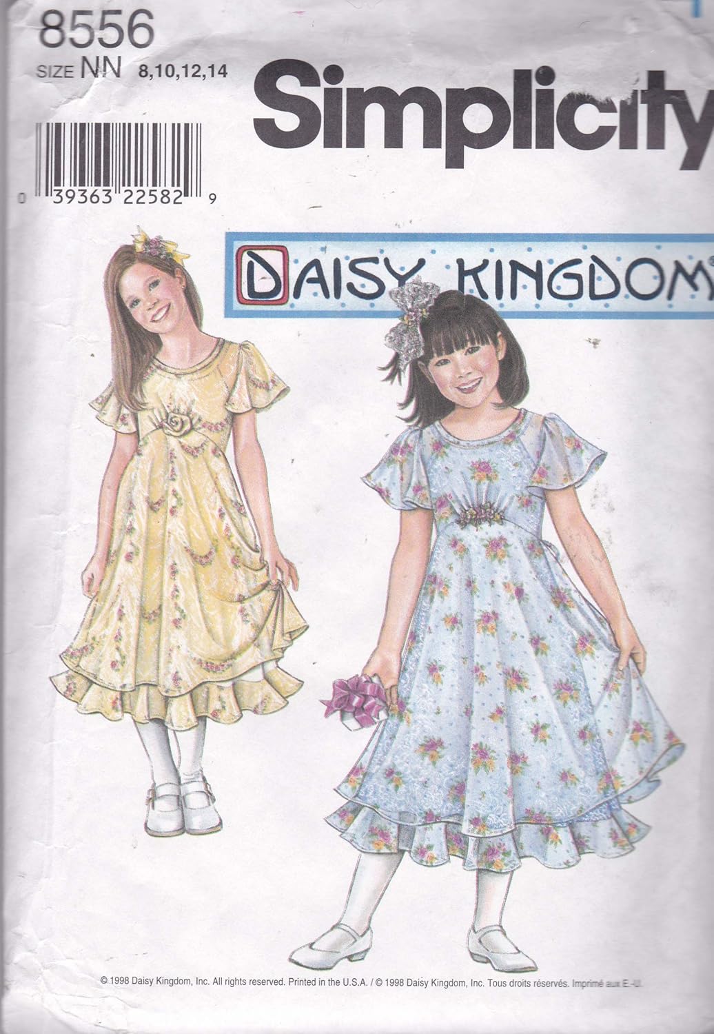 Simplicity 8556 Sewing Pattern Daisy Kingdom Girls Dress & Slip Size 8 ...