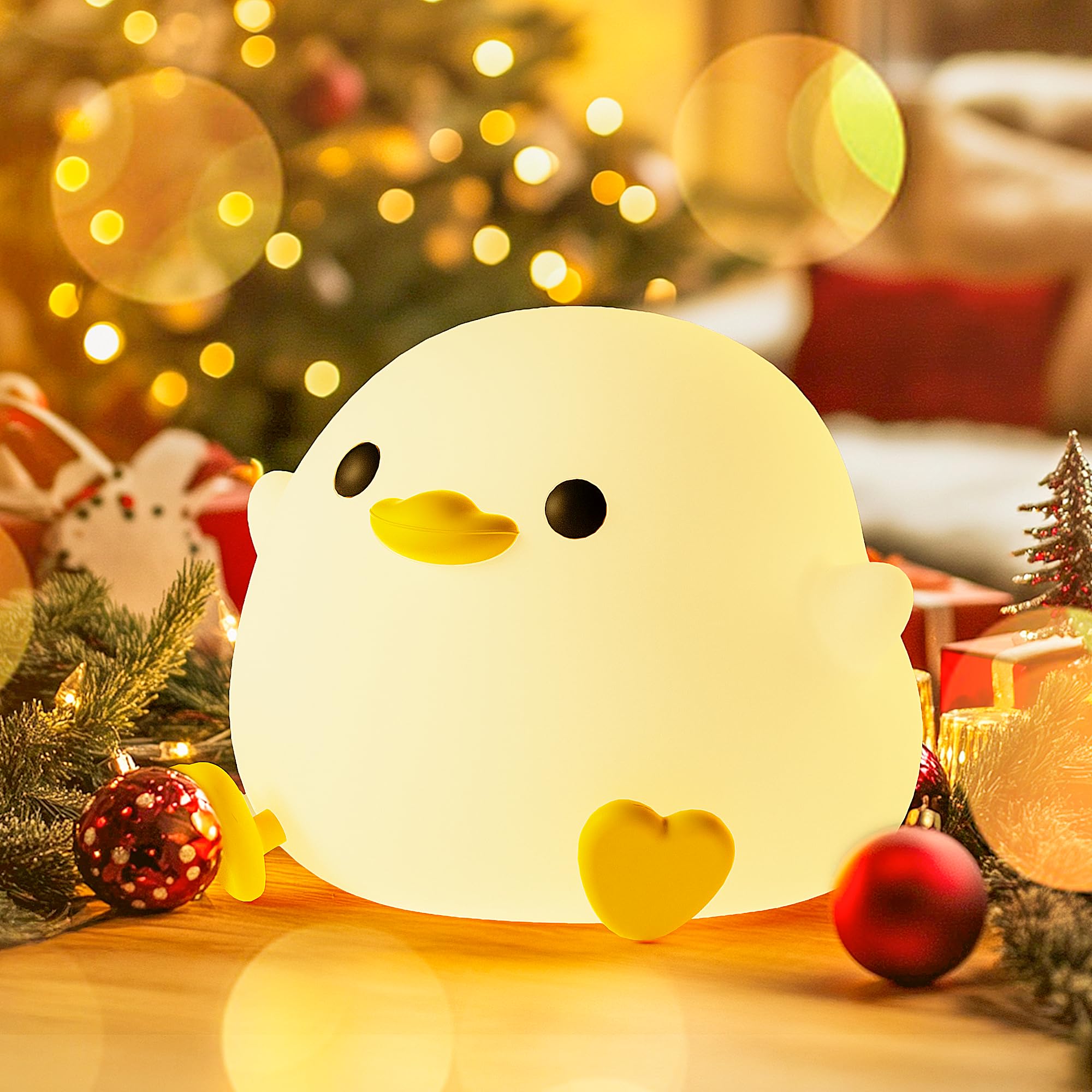 MUMUQ Duck Night Light, LED Cute Silicone Nursery Nightlight for Kids ...