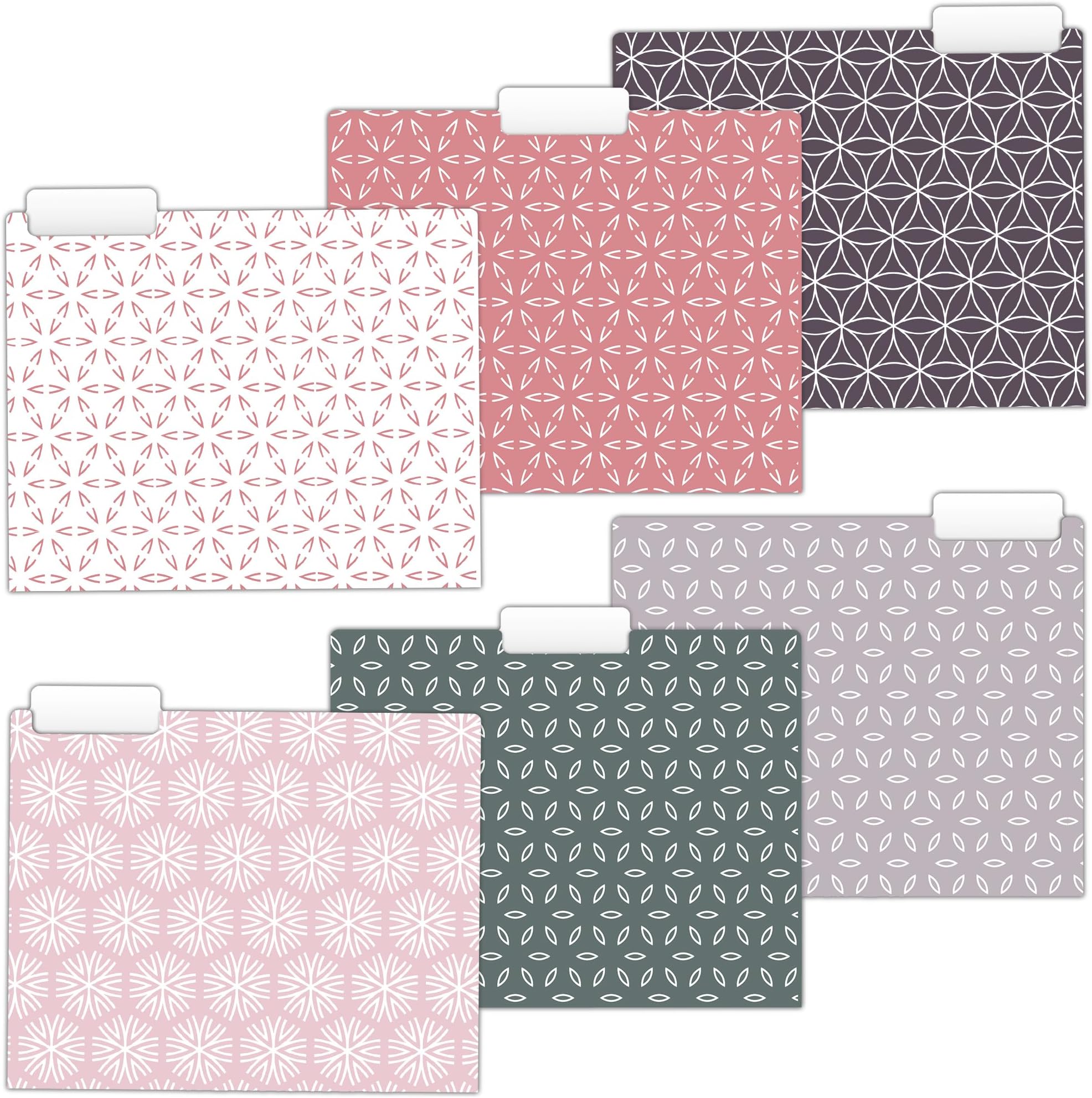 Amazon.com : GODPLYN Set of 24 File Folders (6 Designs) with 2 Pockets ...